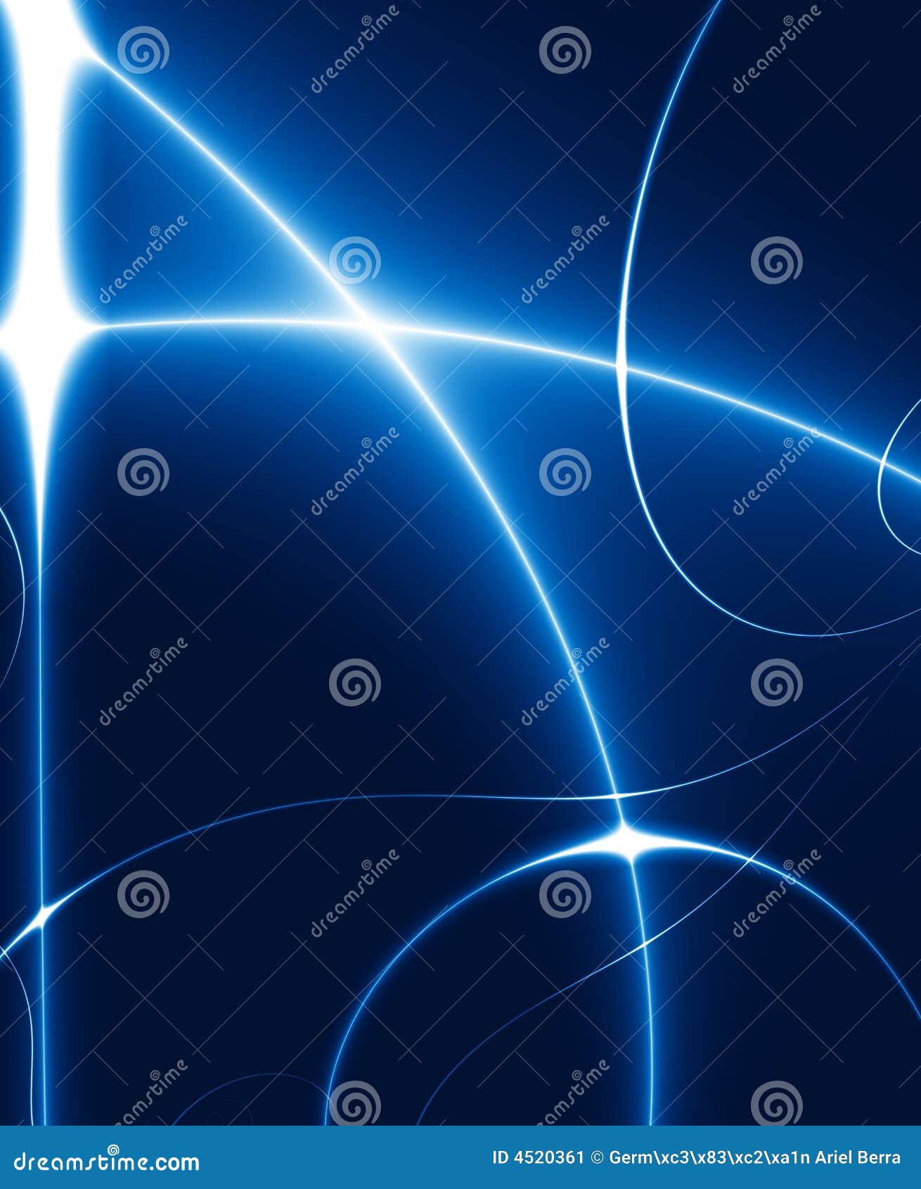 Dance of Blue Lights in the Dark, Fractal02fx Stock Illustration ...