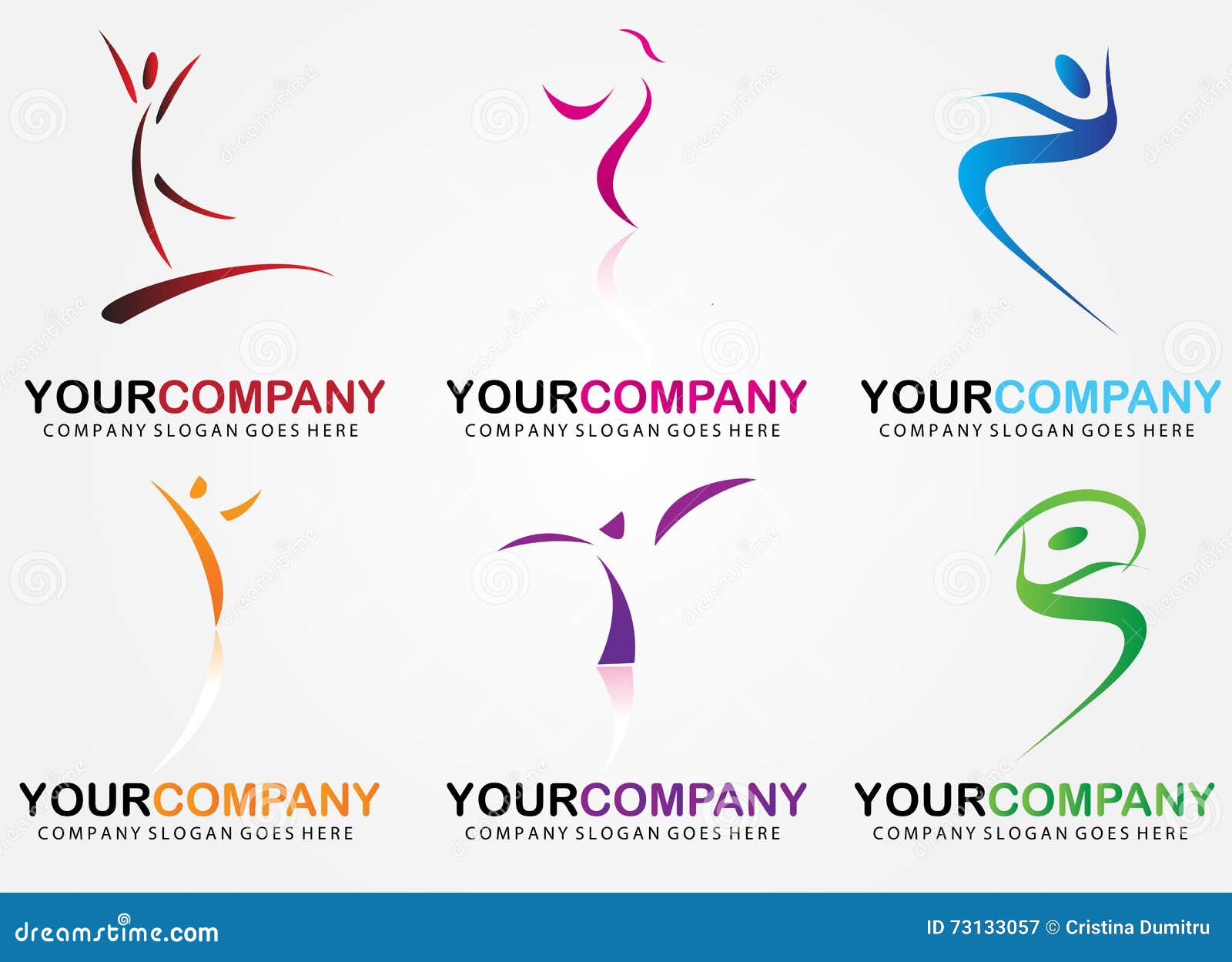 Dance center logo stock vector. Illustration of element - 73133057