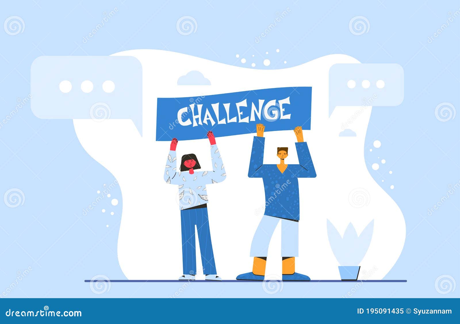 Dance Challenge Flat Vector Social Media Announce Stock Vector ...