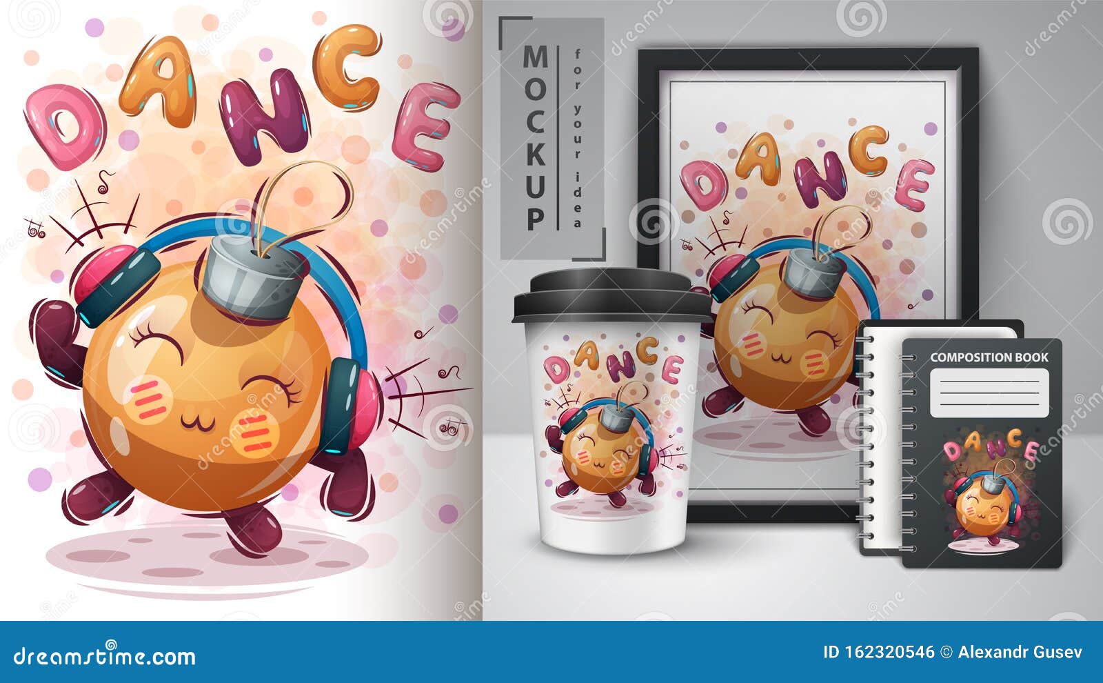 Dance Christmas Ball Poster and Merchandising Stock Vector ...