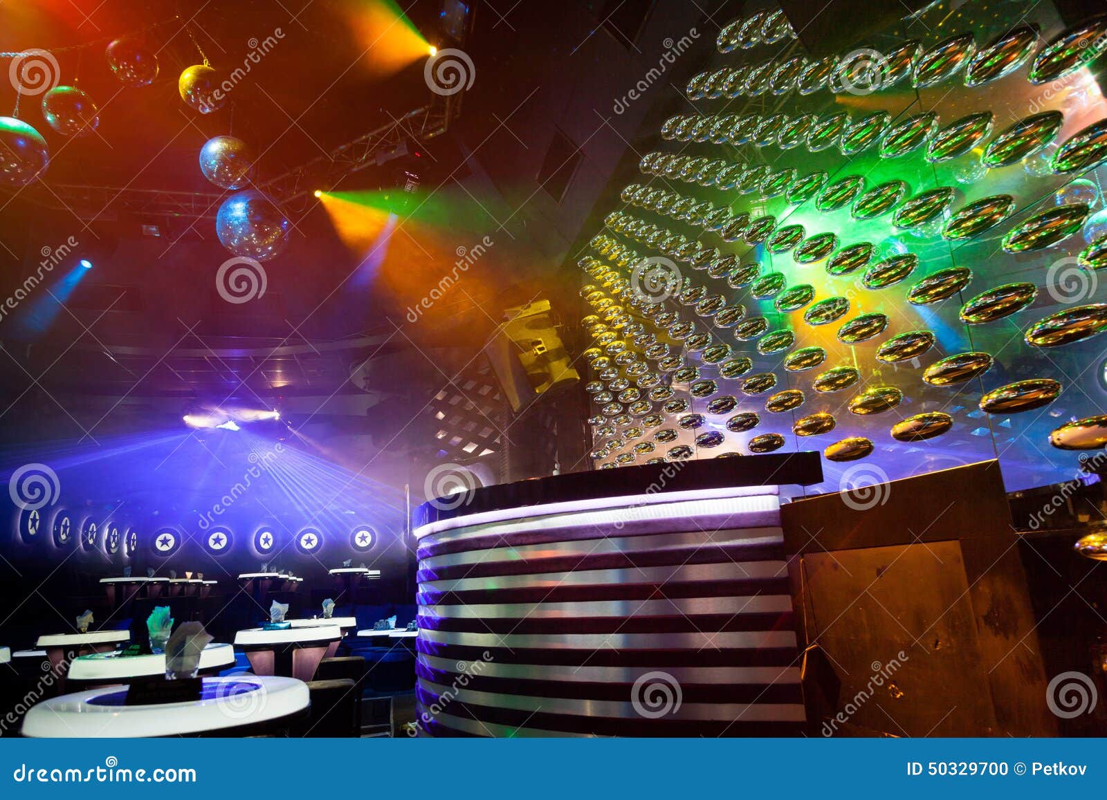 Dance Club Interior. Bulgaria Stock Photo - Image of illuminated, ball ...