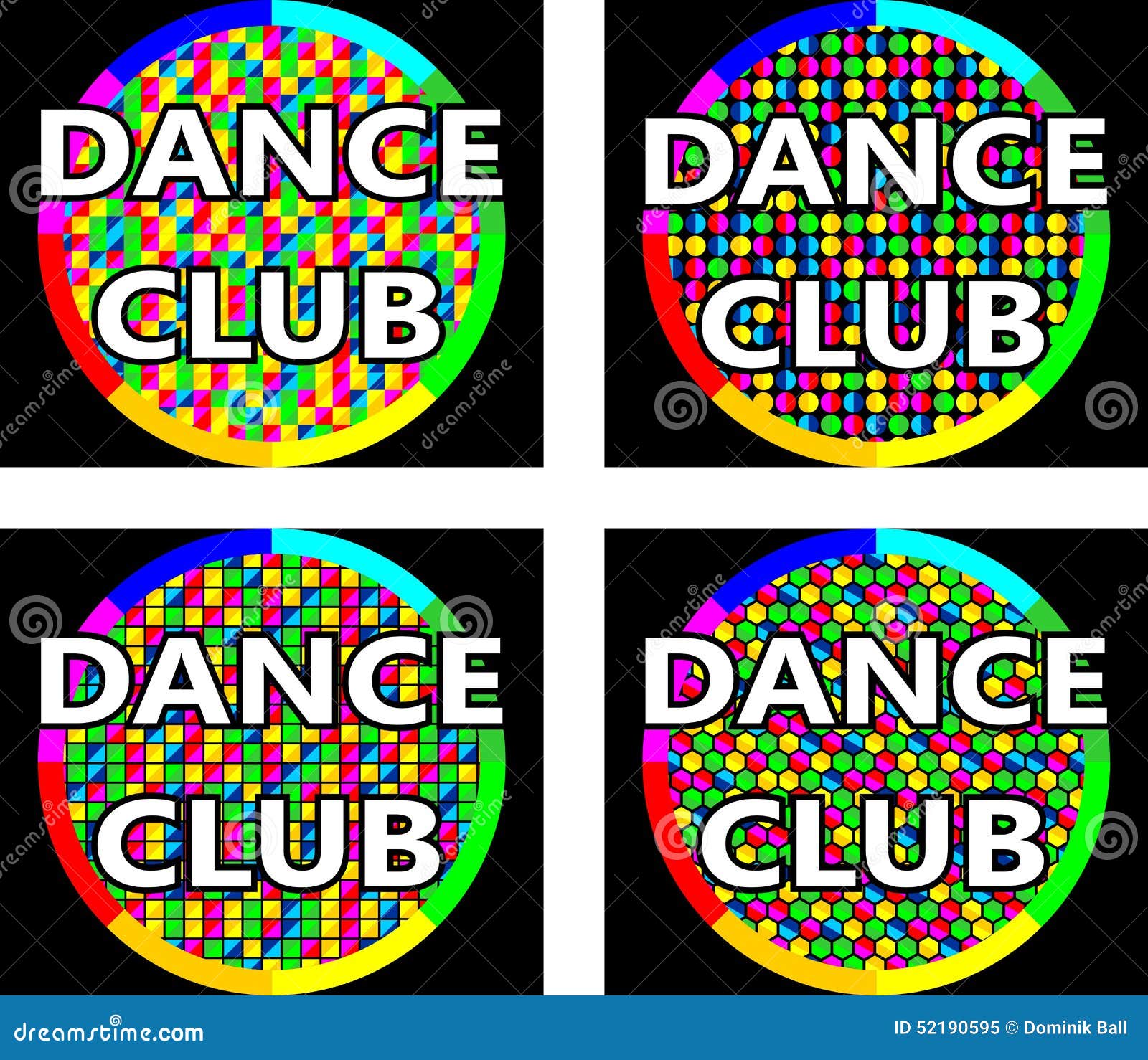 Dance club logo concept stock vector. Illustration of design - 52190595