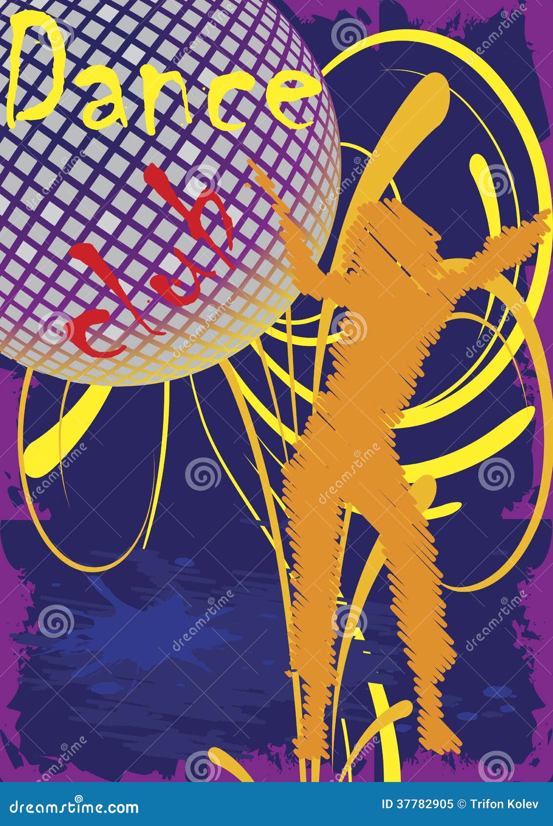 Dance club poster stock vector. Illustration of disco - 37782905
