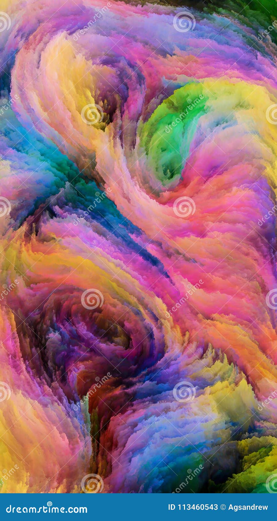 Dance of Colorful Paint stock illustration. Illustration of movement ...