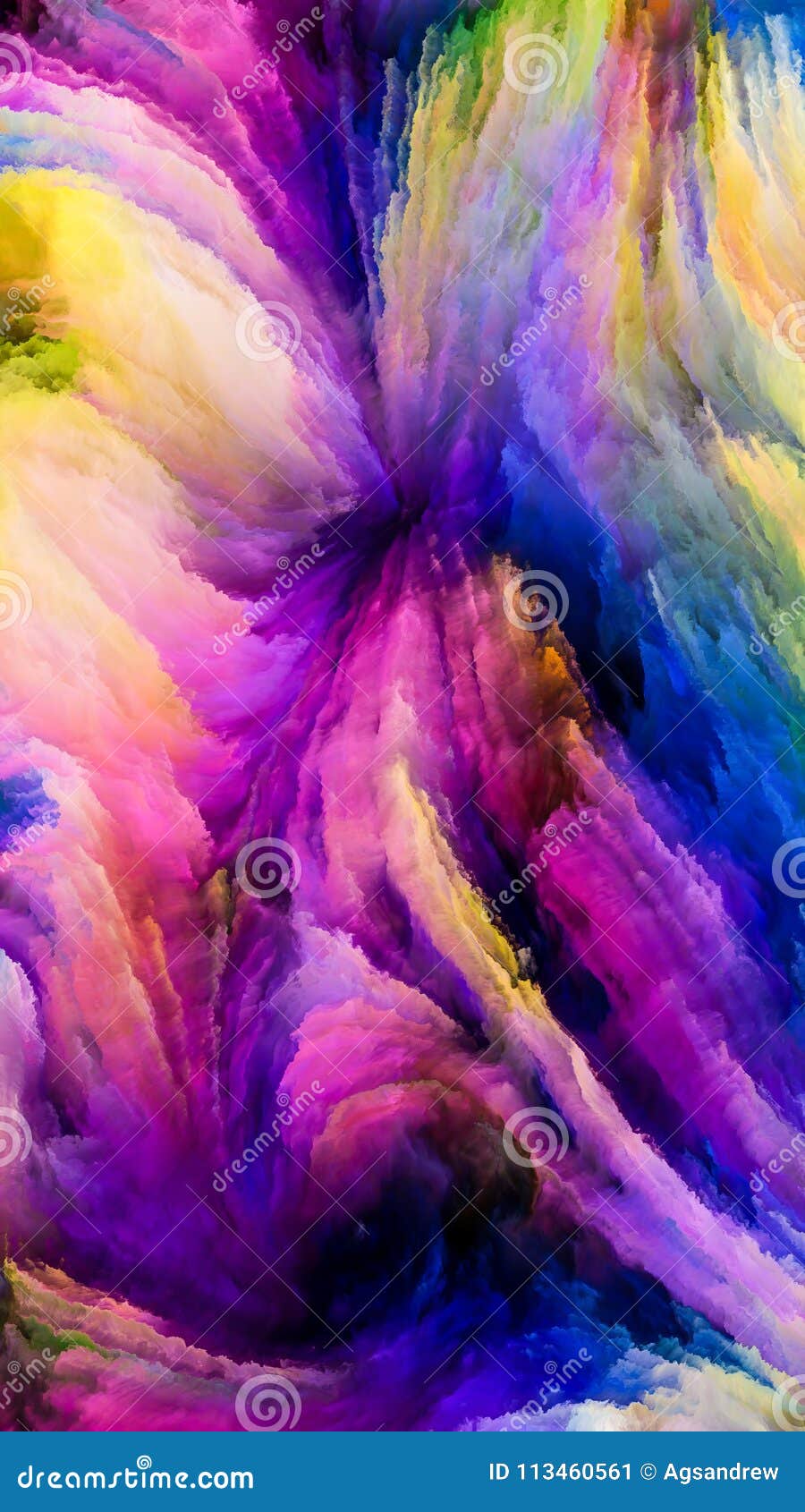 Dance of Colorful Paint stock illustration. Illustration of effect ...