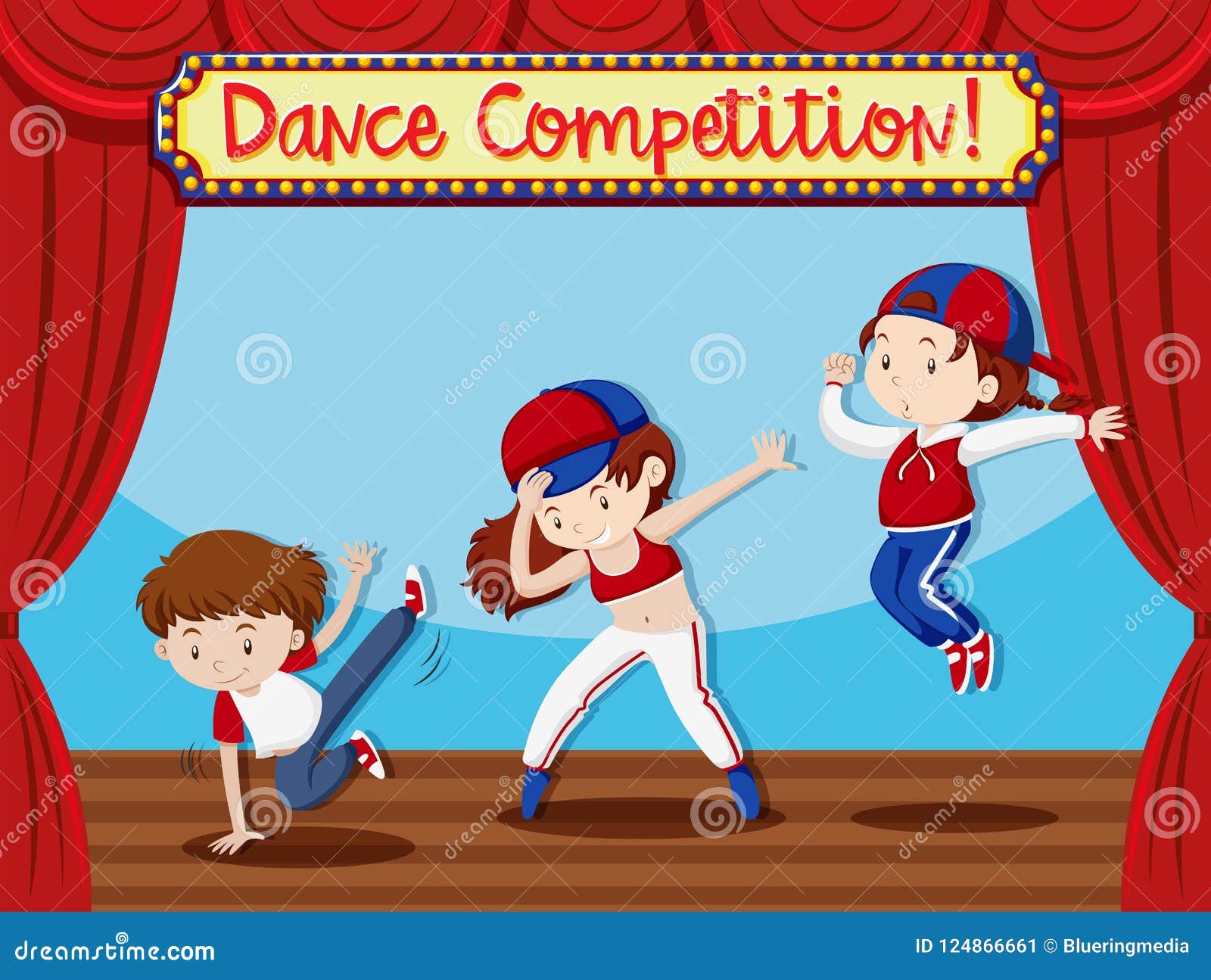 Dance Compeition Performance Concept Stock Illustration - Illustration ...