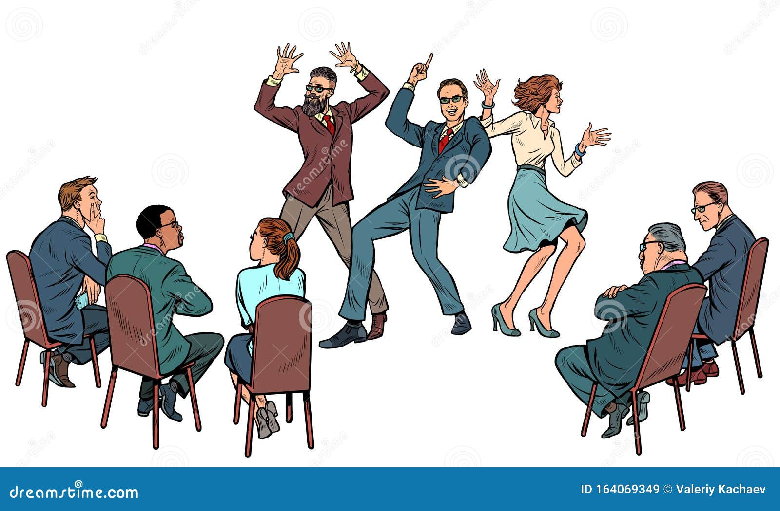 Competition Jury. Contest Judges With Score Panels At Table Vector ...