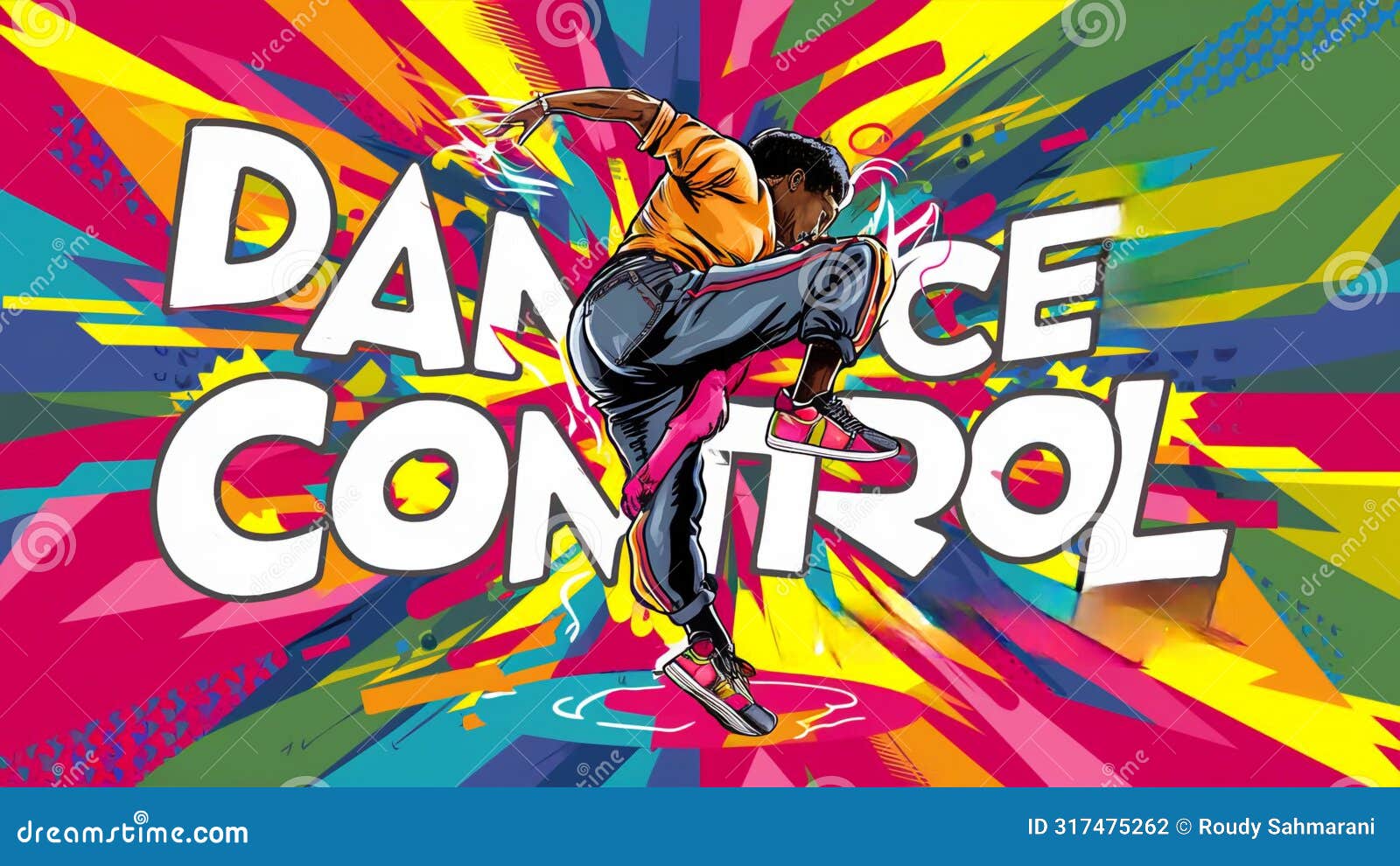 Dance Control Funky Text Illustration Stock Illustration - Illustration ...