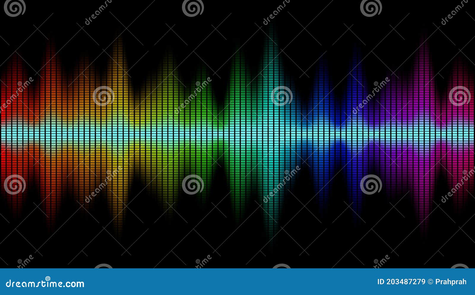 Dance EQ Rainbow Colored Music Sound Waves Stock Vector - Illustration ...