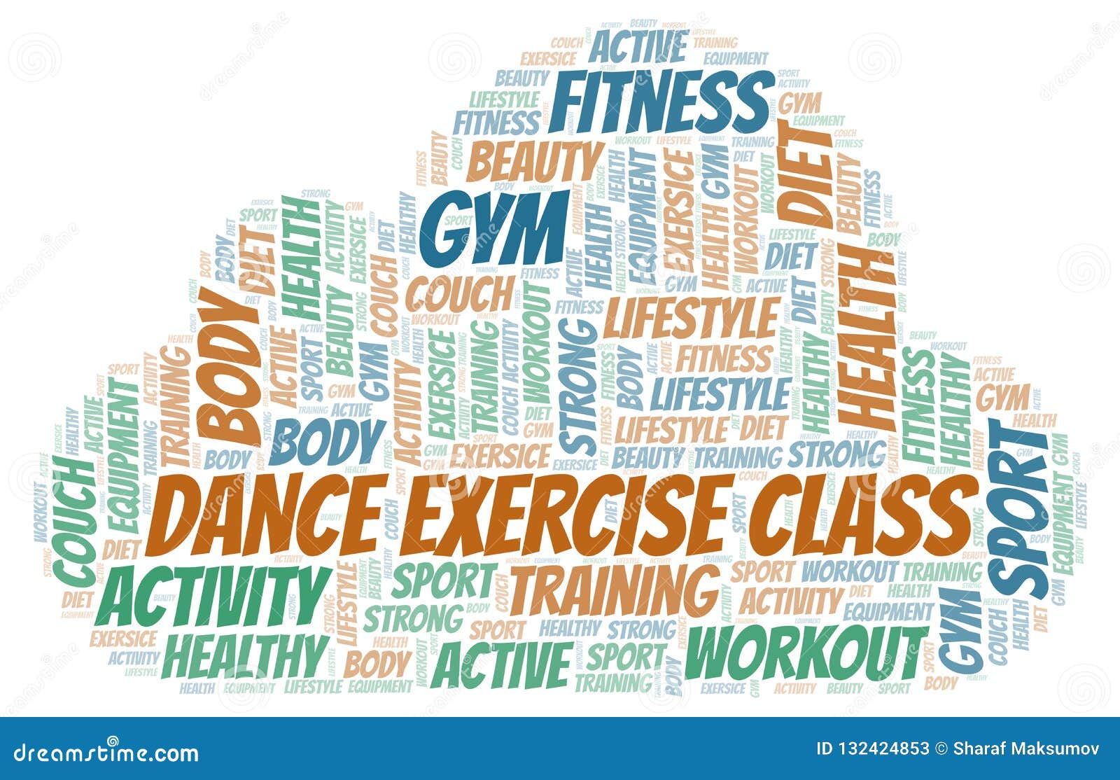 Dance Exercise Class Word Cloud Stock Illustration - Illustration of ...