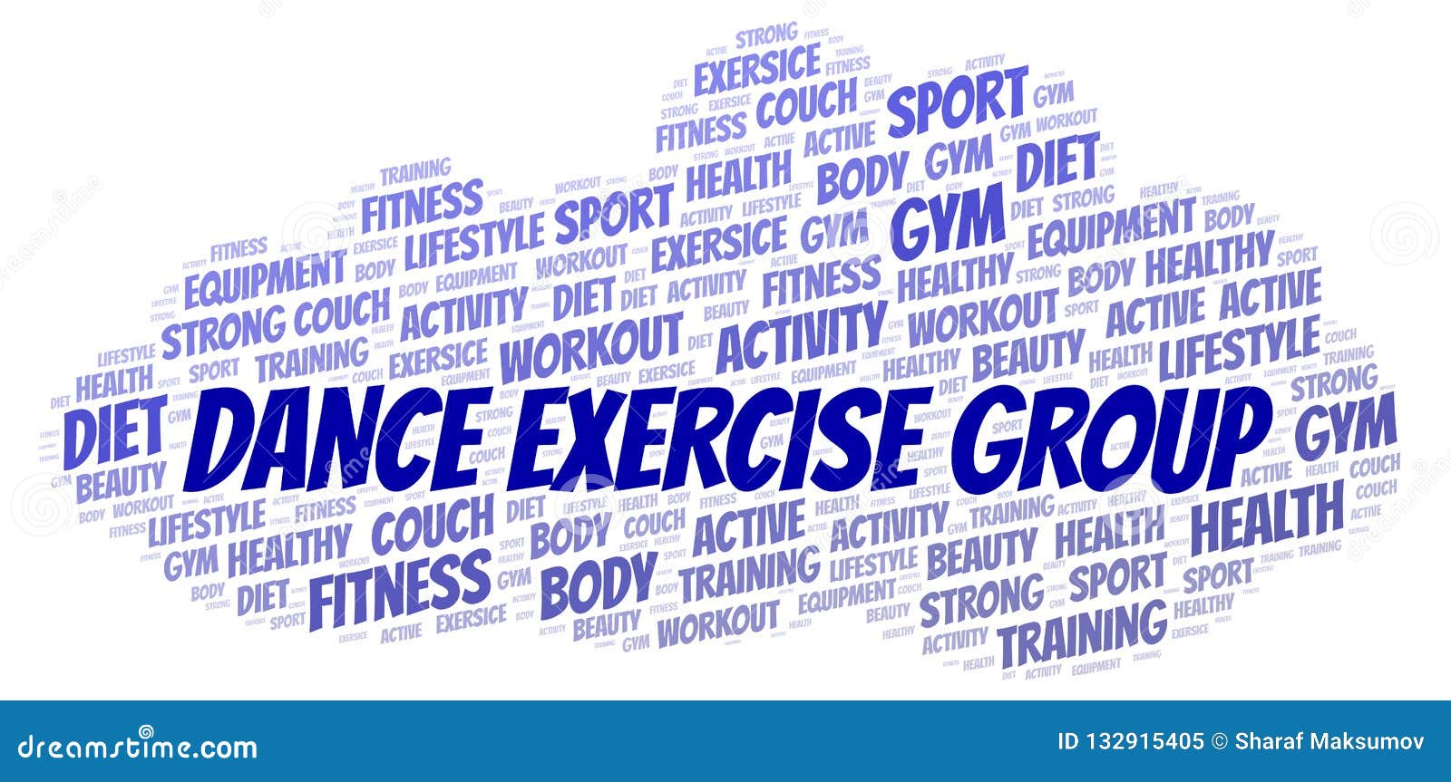 Dance Exercise Group Word Cloud Stock Illustration - Illustration of ...