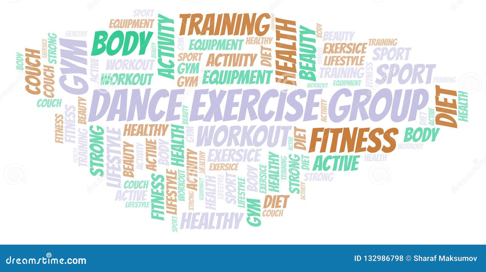 Dance Exercise Group Word Cloud Stock Illustration - Illustration of ...