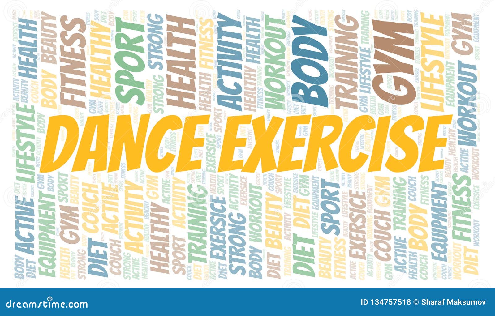 Dance Exercise word cloud stock illustration. Illustration of word ...