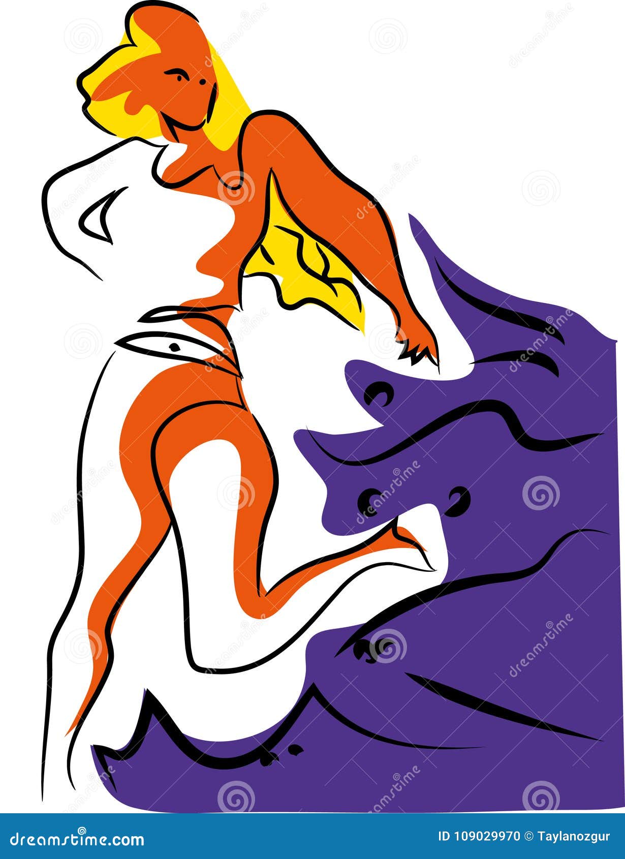 Dance explosion girl stock vector. Illustration of explosion - 109029970