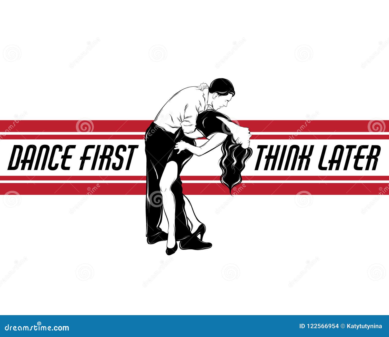 Dance First Think Later - Hand Drawn Dancing Lettering Quote Isolated ...
