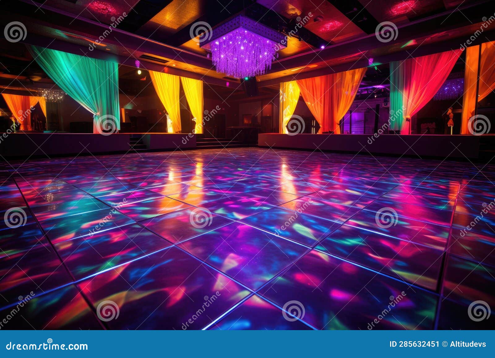 Dance Floor Lighting, Creating a Salsa Ambiance Stock Image - Image of ...