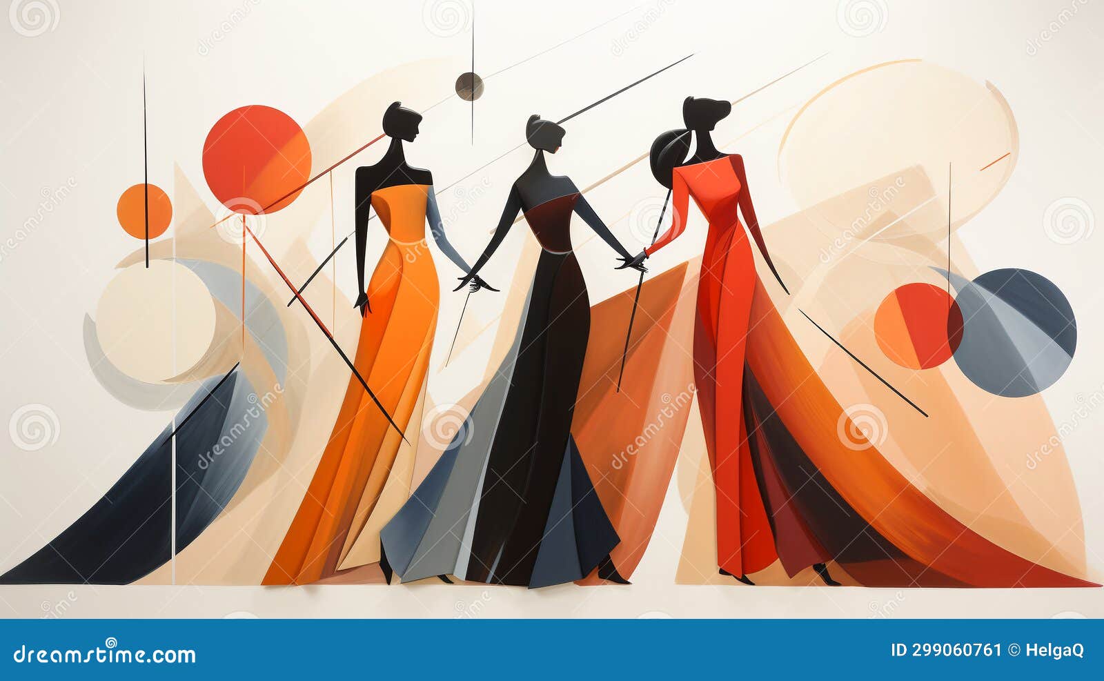 Dance of the Geometric Veil. Artistic Shapes Create a Mirage Around the ...