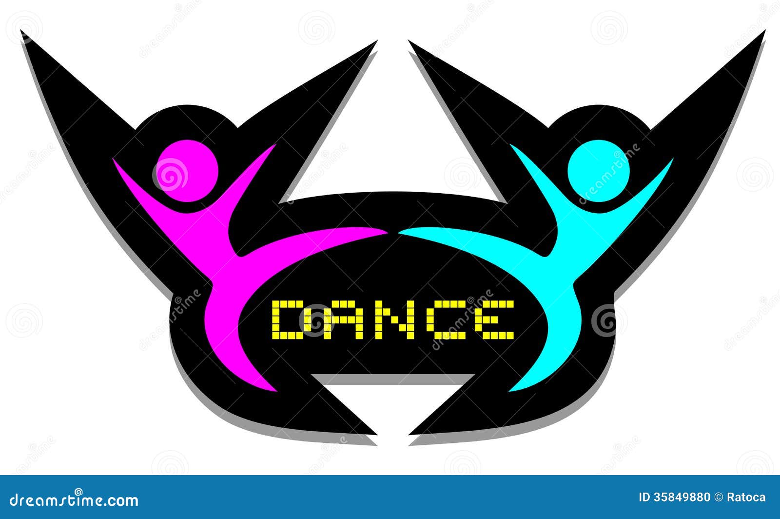 Dance icon stock vector. Illustration of colorful, character - 35849880