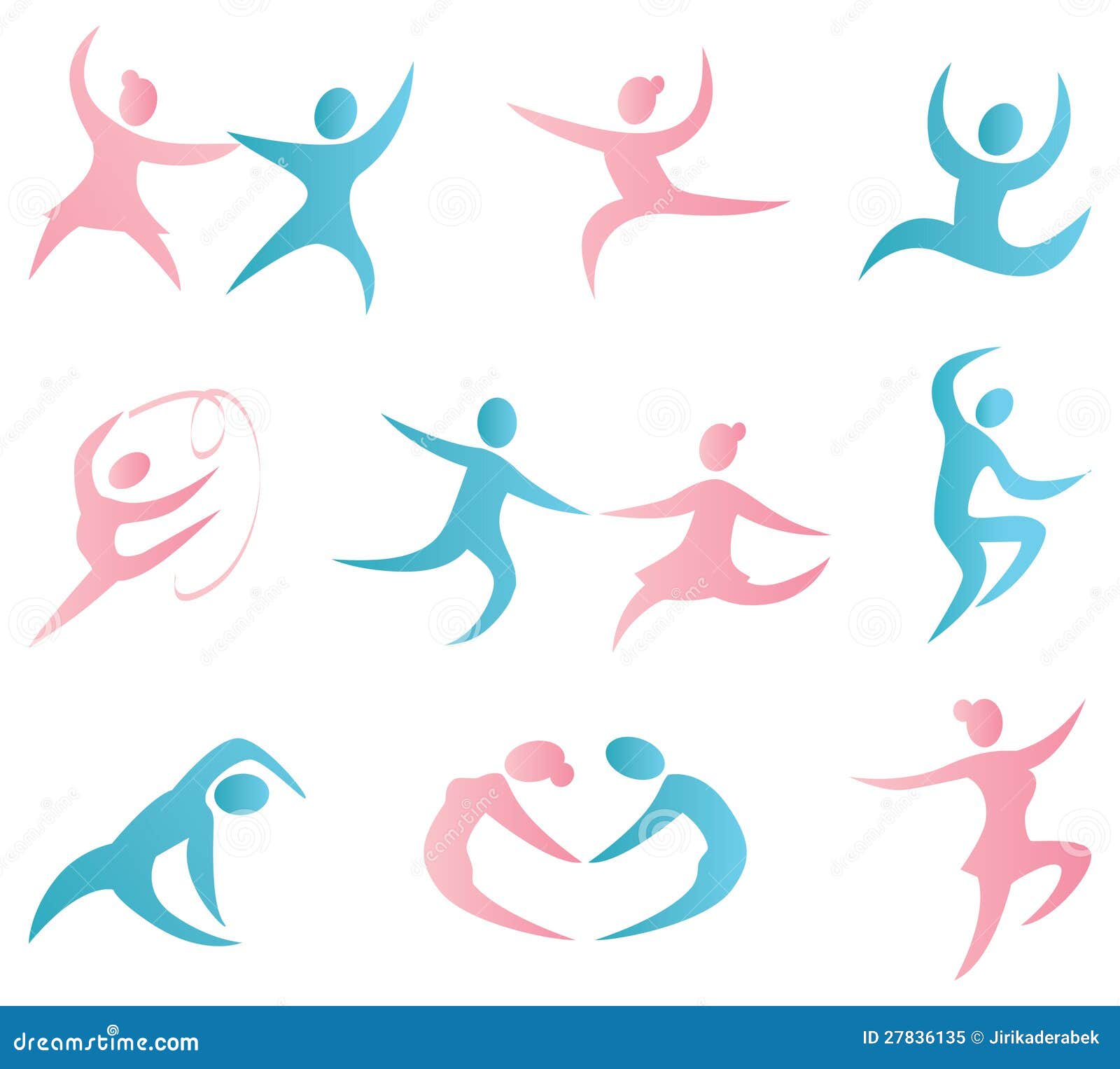 Dance icons stock vector. Illustration of blue, jumping - 27836135