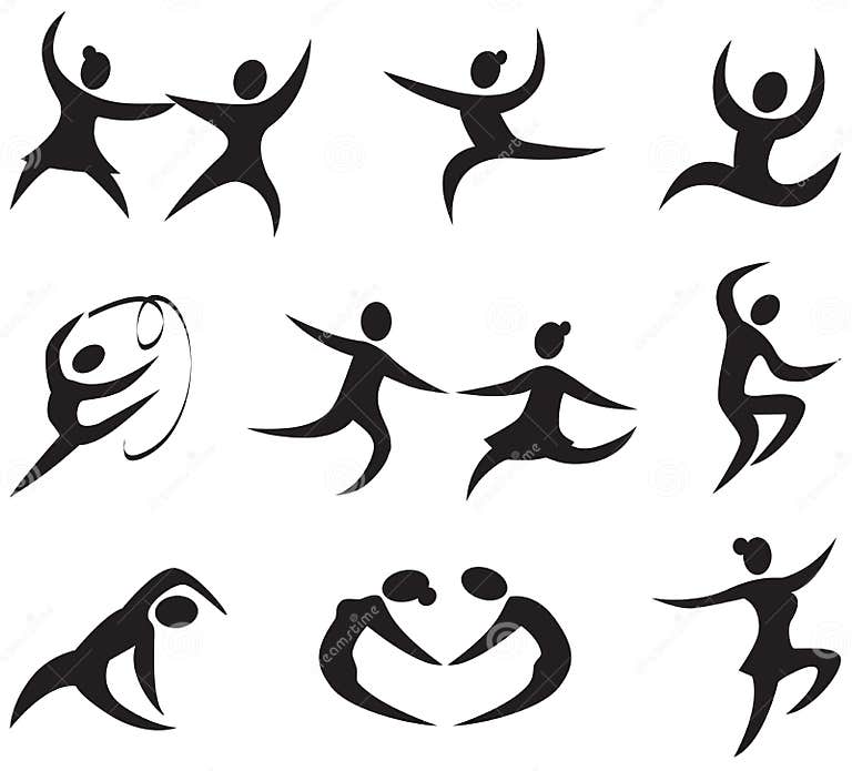 Dance icons stock vector. Illustration of icon, modern - 29391246