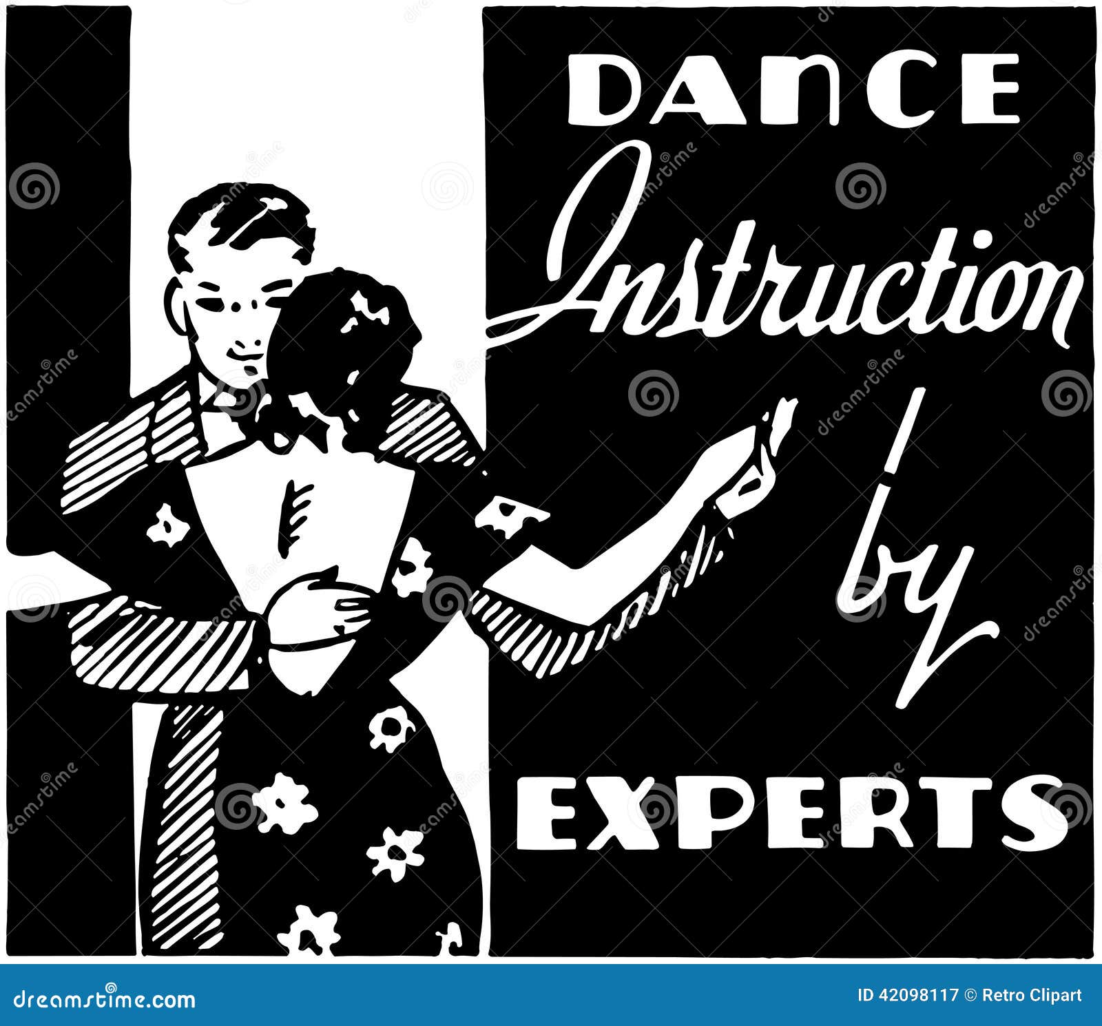 Dance Instruction stock vector. Illustration of classy - 42098117