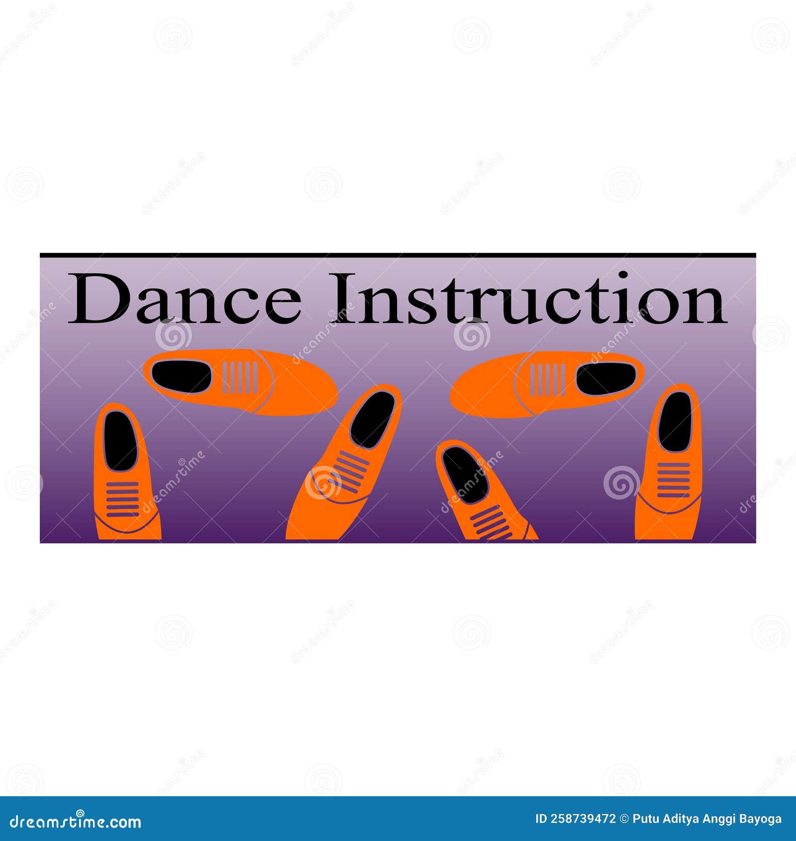 Dance instruction headline stock vector. Illustration of simple - 258739472