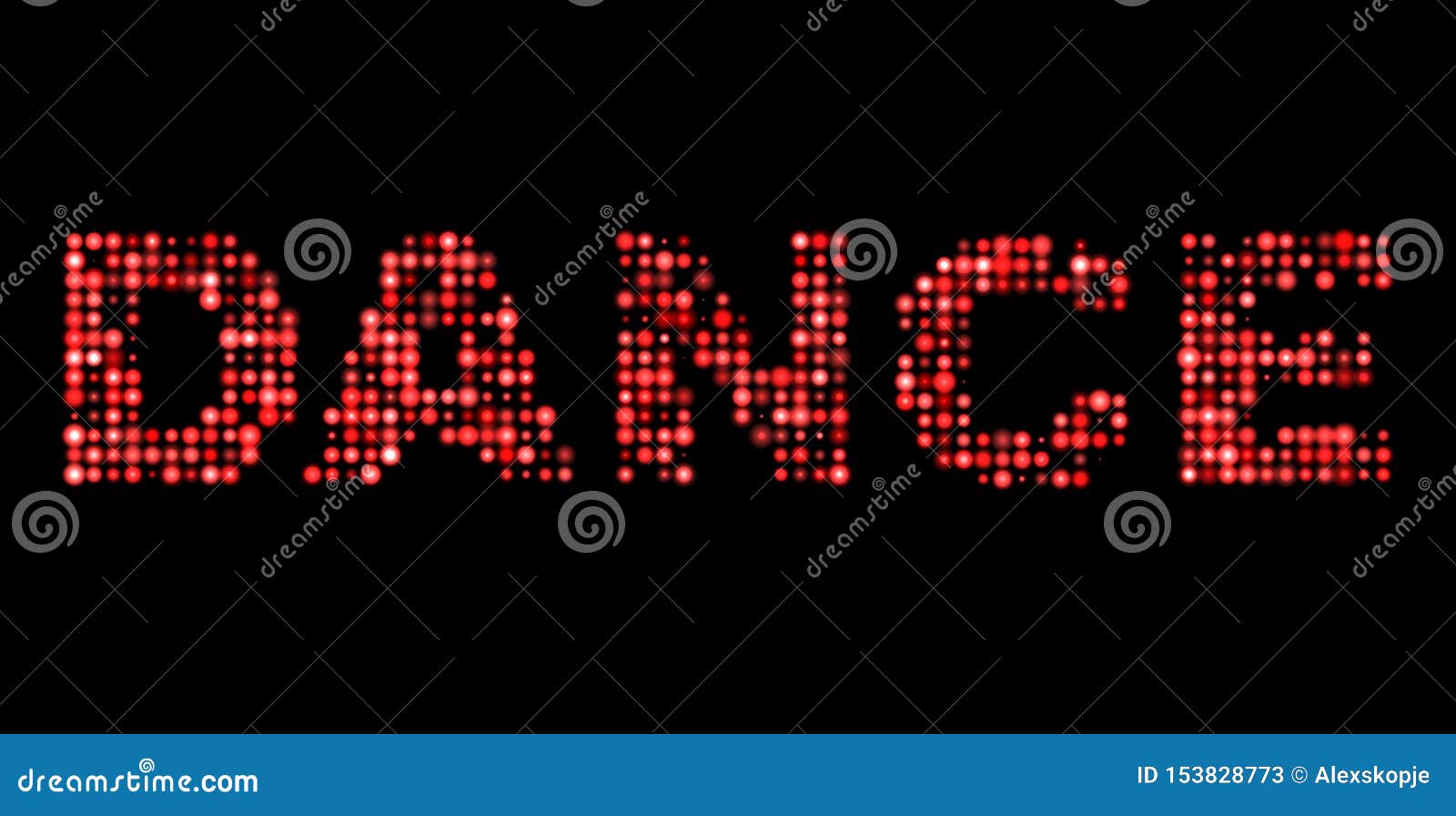 Dance led text stock illustration. Illustration of text - 153828773