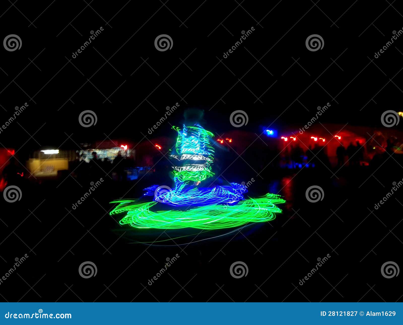 The dance of light... stock image. Image of performance - 28121827