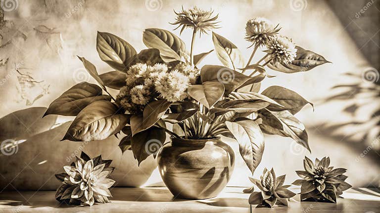 The Dance of Light and Shadow: a Dramatic Still Life of Botanical ...