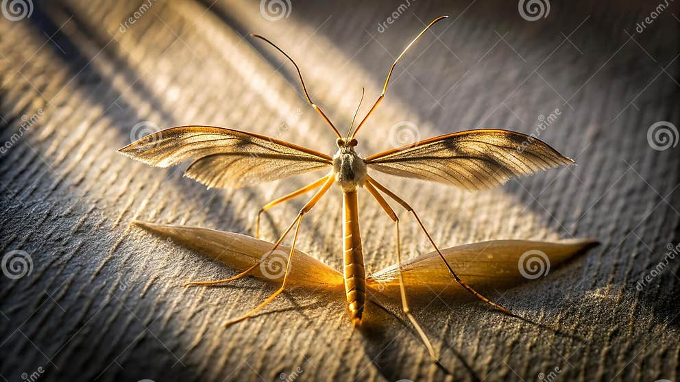 The Dance of Light and Shadow: a Plume Moth in a Play of Contrast AI ...