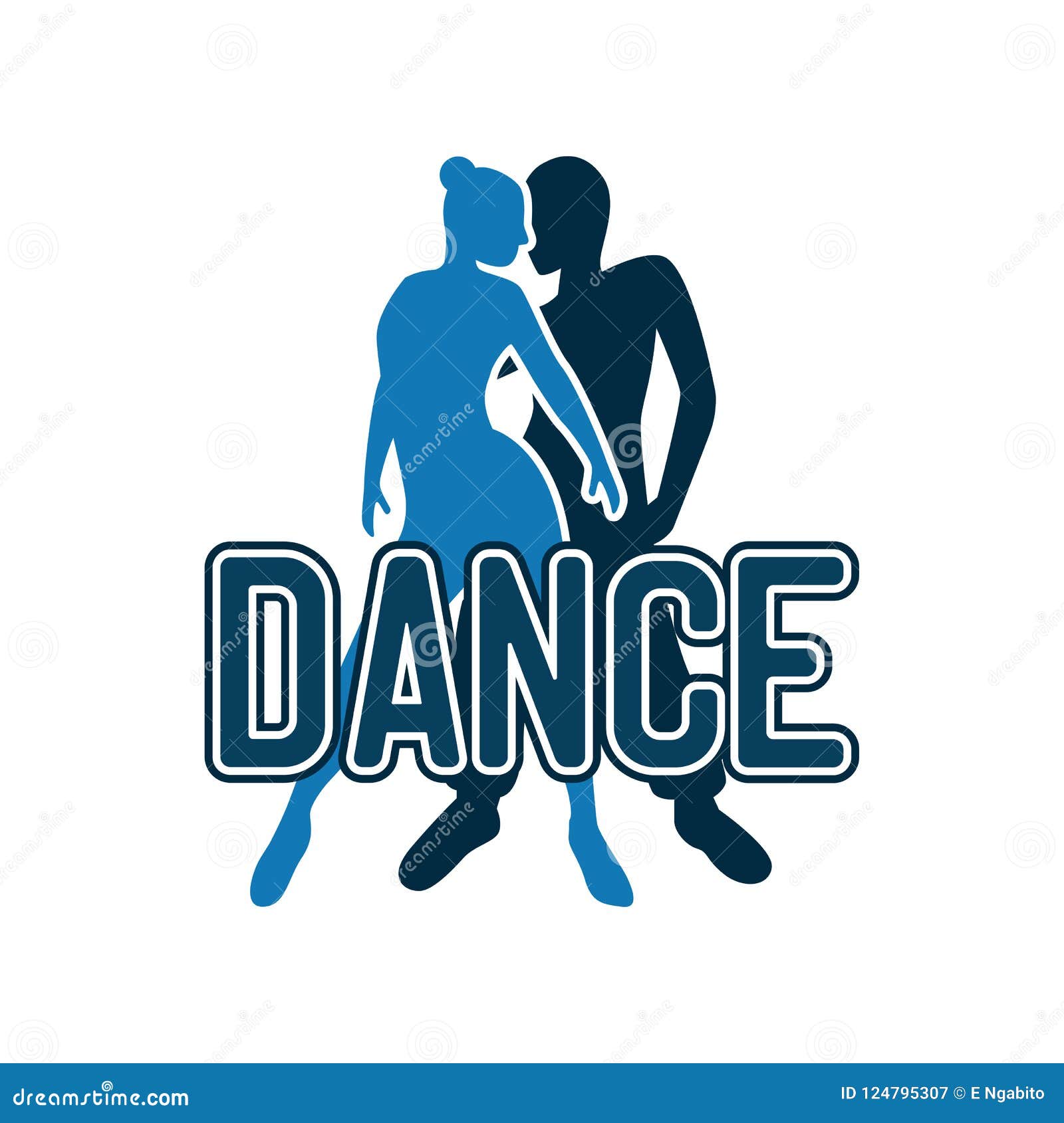 Dance Logo for Dance School or Dance Studio Isolated on White ...