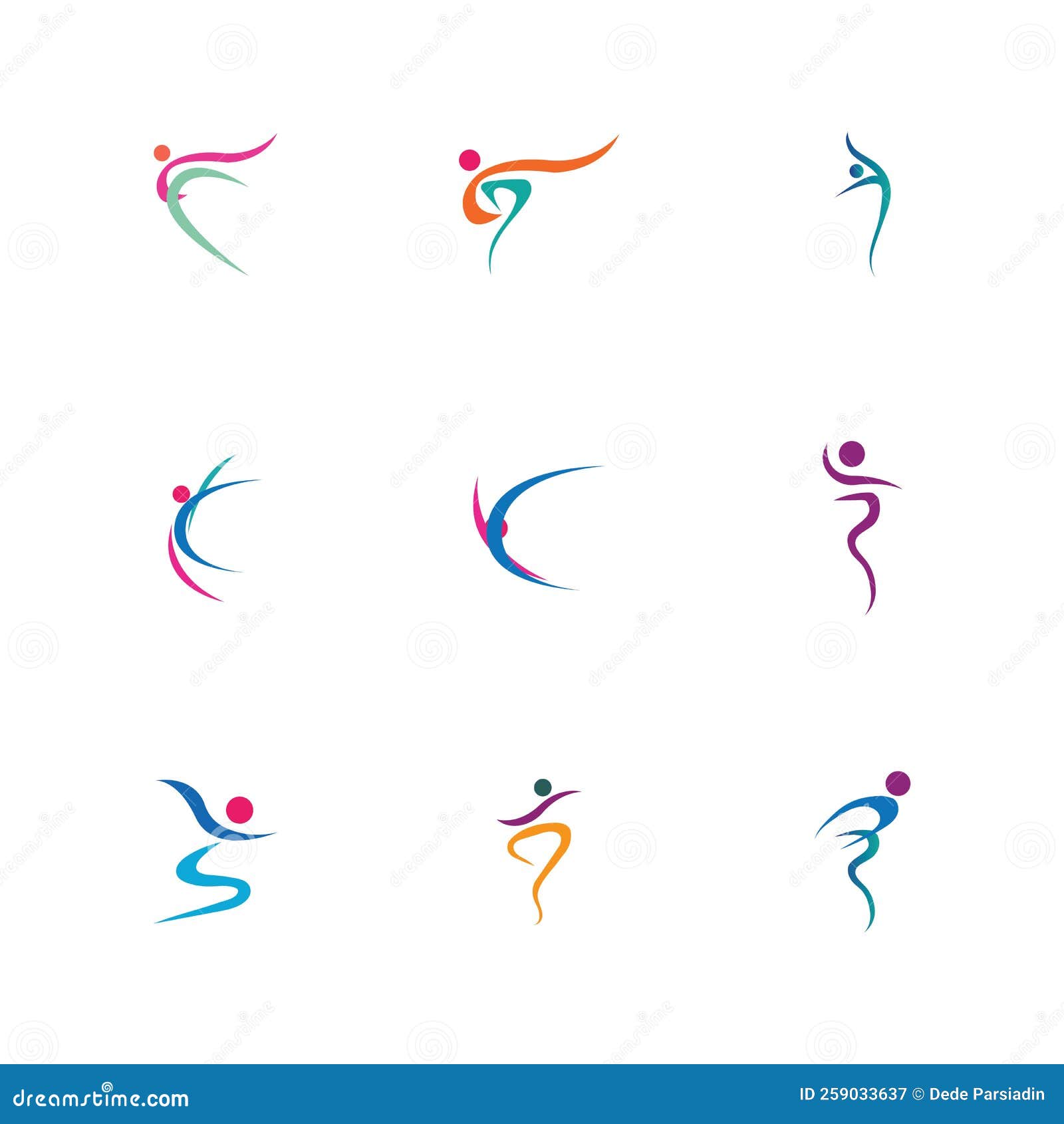 Dance Logo Vector Design Symbol Stock Vector - Illustration of body ...