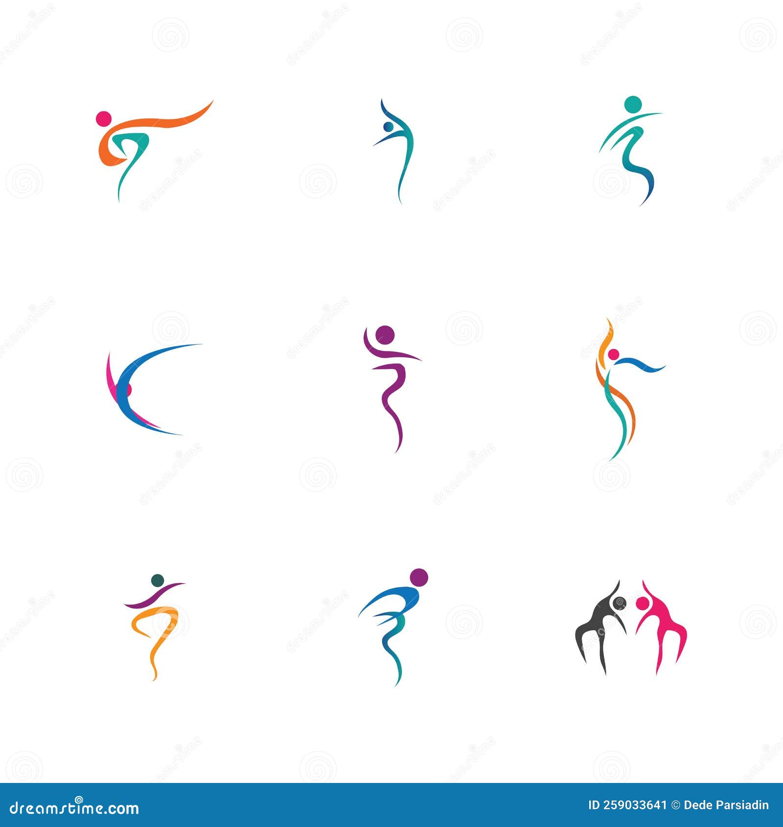 Dance Logo Vector Design Symbol Stock Vector - Illustration of creative ...