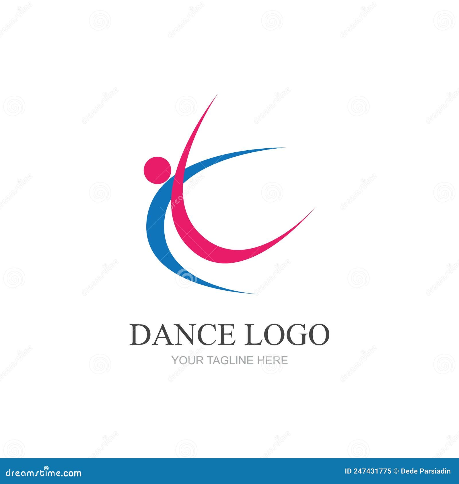 Dance Logo Vector Design Symbol Stock Vector - Illustration of creative ...