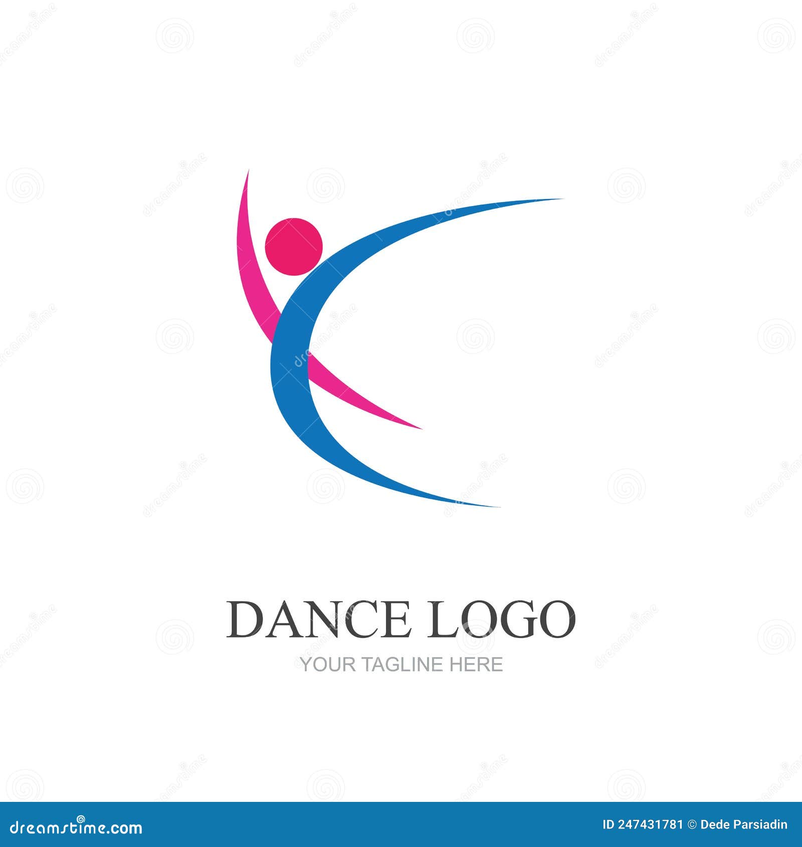 Dance Logo Vector Design Symbol Stock Vector - Illustration of ...