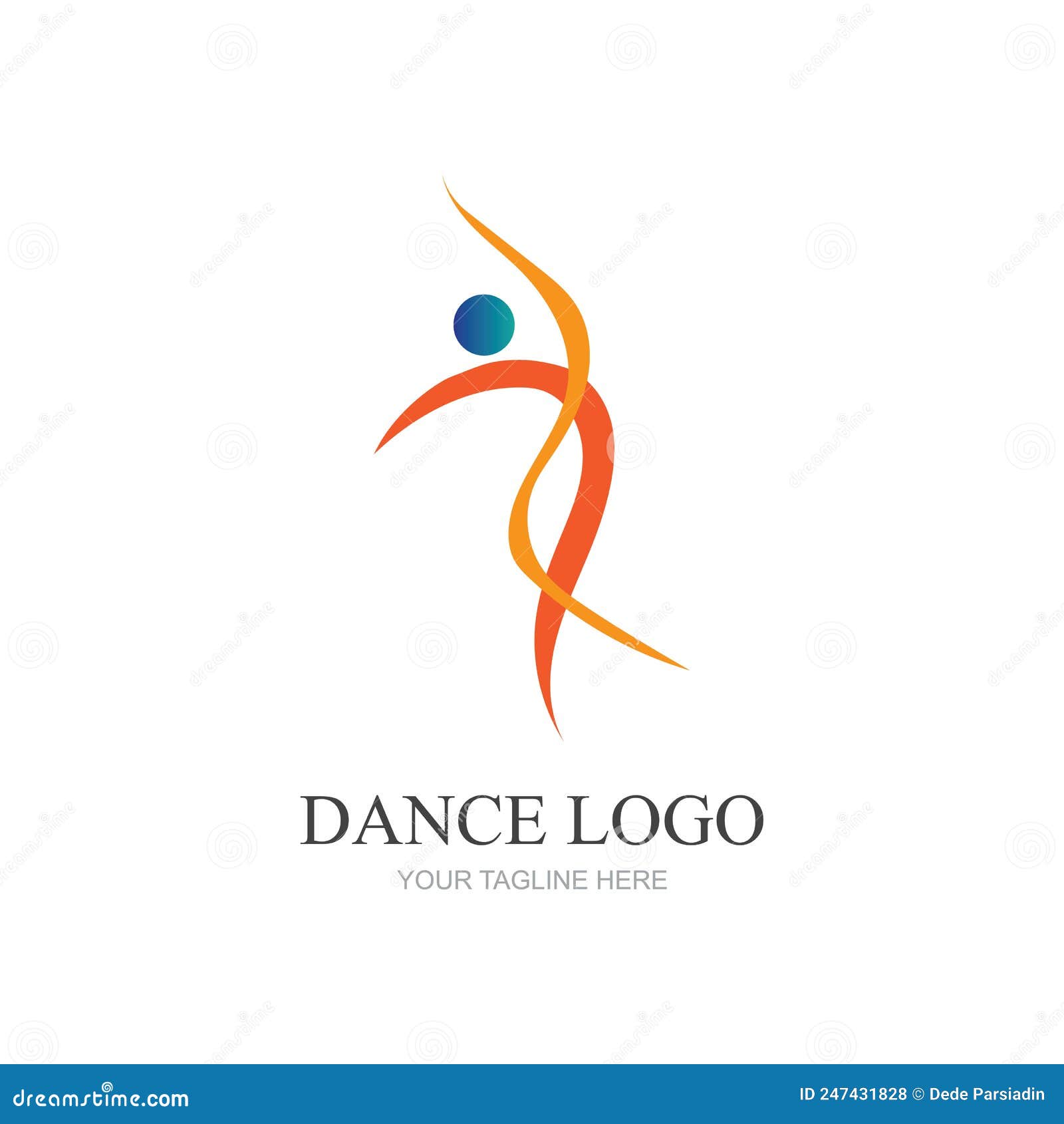 Dance Logo Vector Design Symbol Stock Vector - Illustration of movement ...