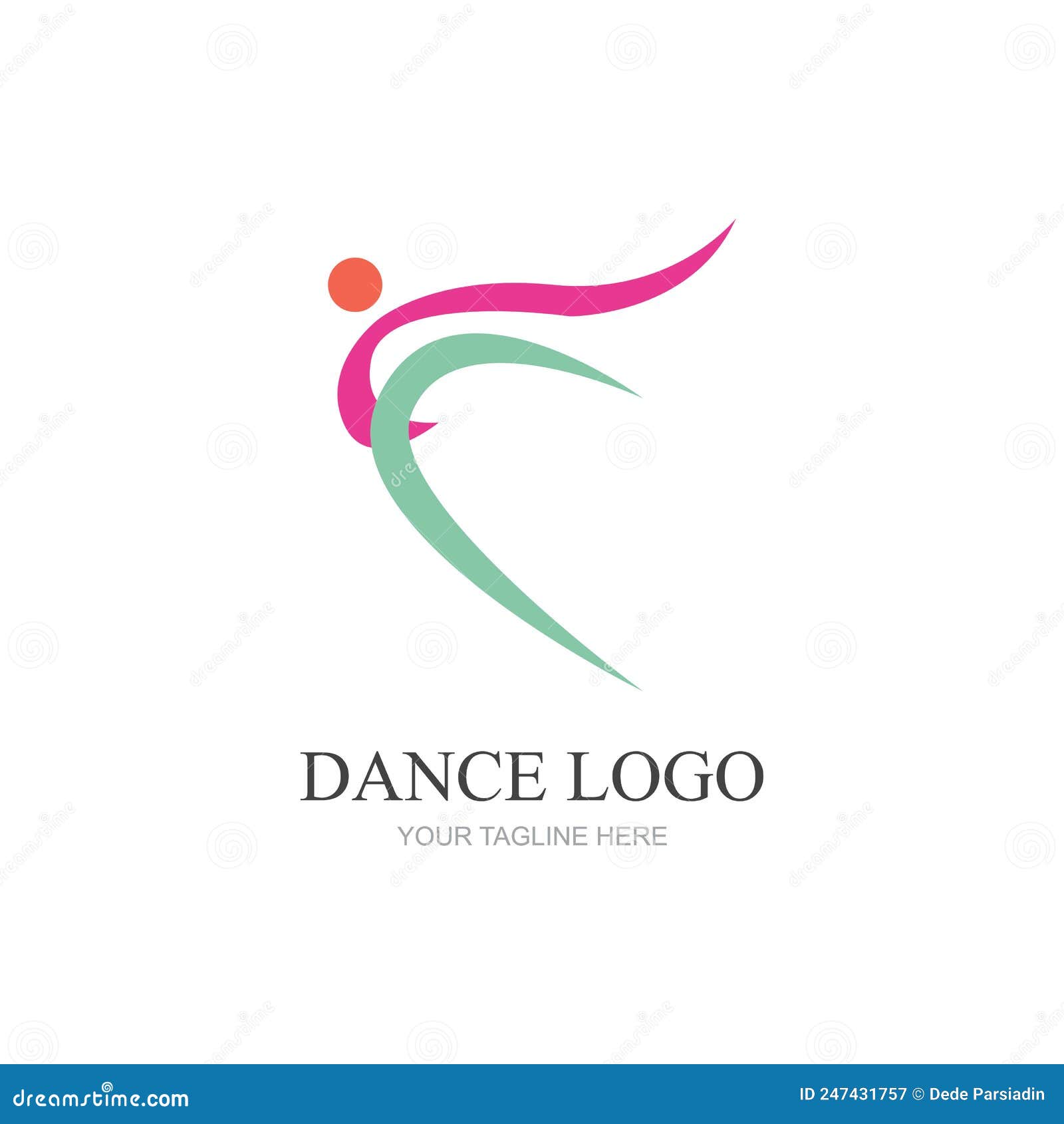 Dance Logo Vector Design Symbol Stock Vector - Illustration of icon ...
