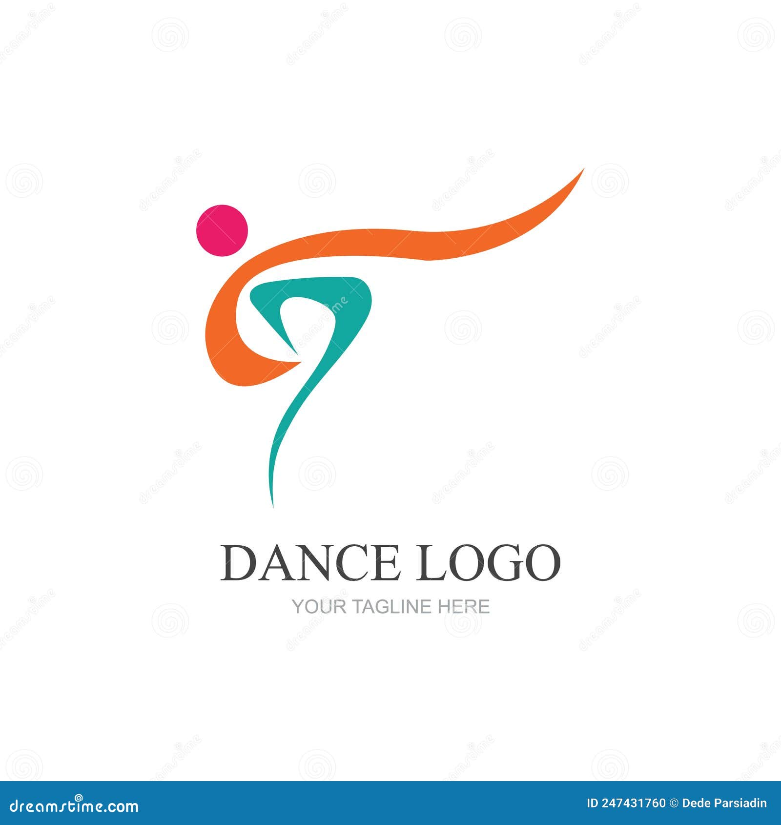 Dance Logo Vector Design Symbol Stock Vector - Illustration of class ...