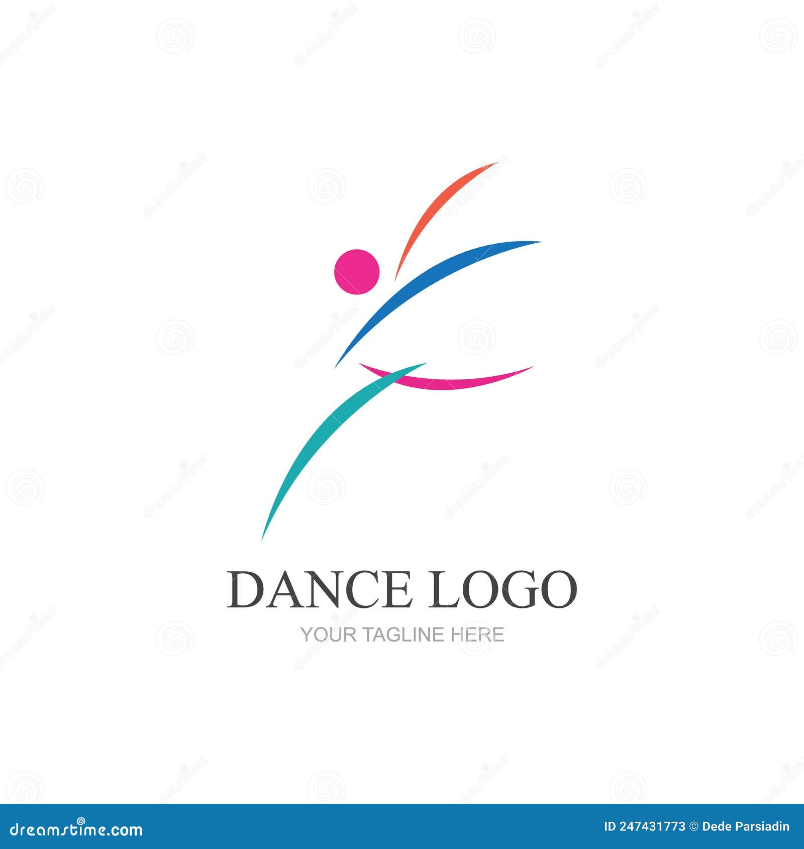 Dance Logo Vector Design Symbol Stock Vector - Illustration of body ...