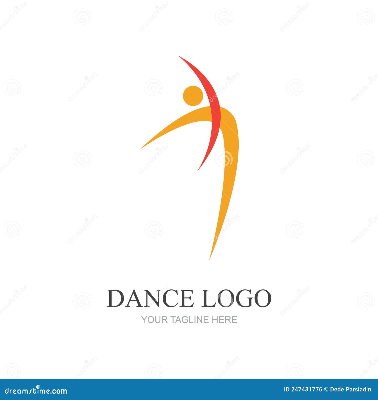 Dance Logo Vector Design Symbol Stock Vector - Illustration of class ...