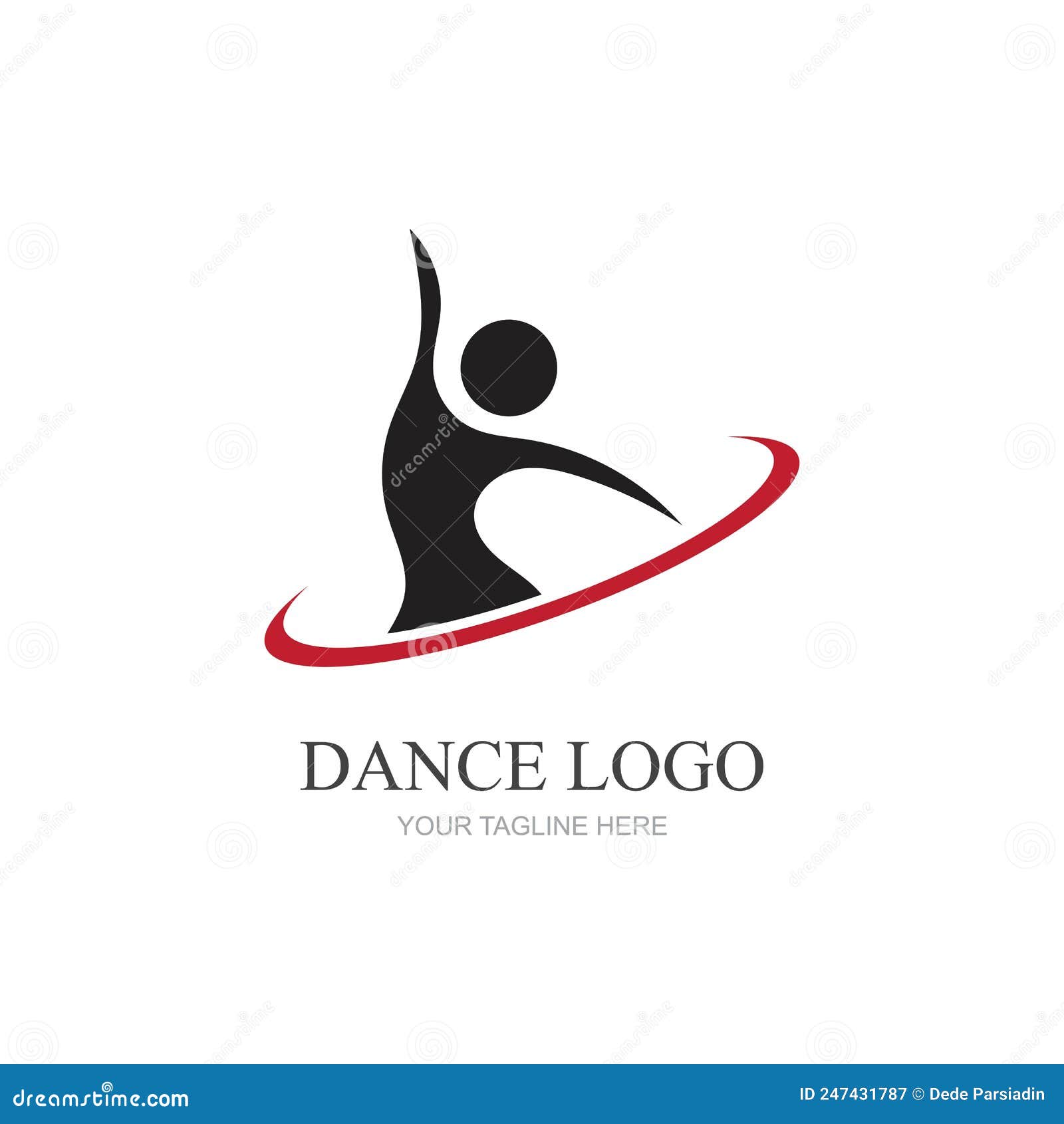Dance Logo Vector Design Symbol Stock Vector - Illustration of school ...