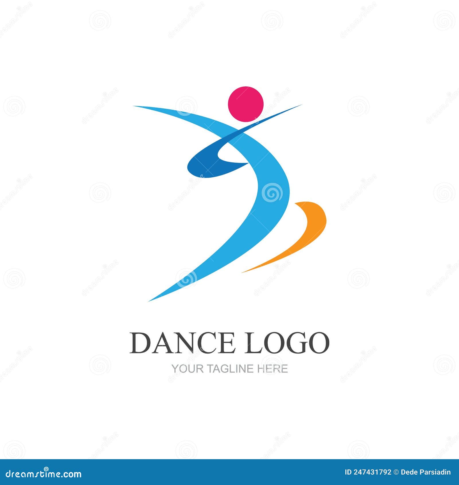 Dance Logo Vector Design Symbol Stock Vector - Illustration of school ...