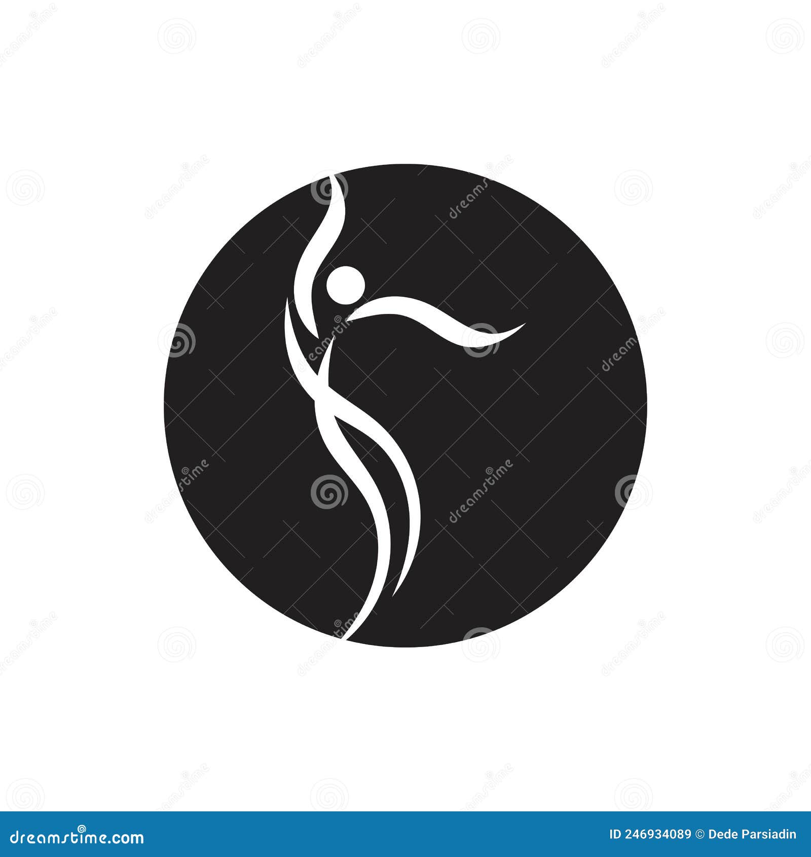 Dance Logo Vector Design Symbol Stock Vector - Illustration of wellness ...