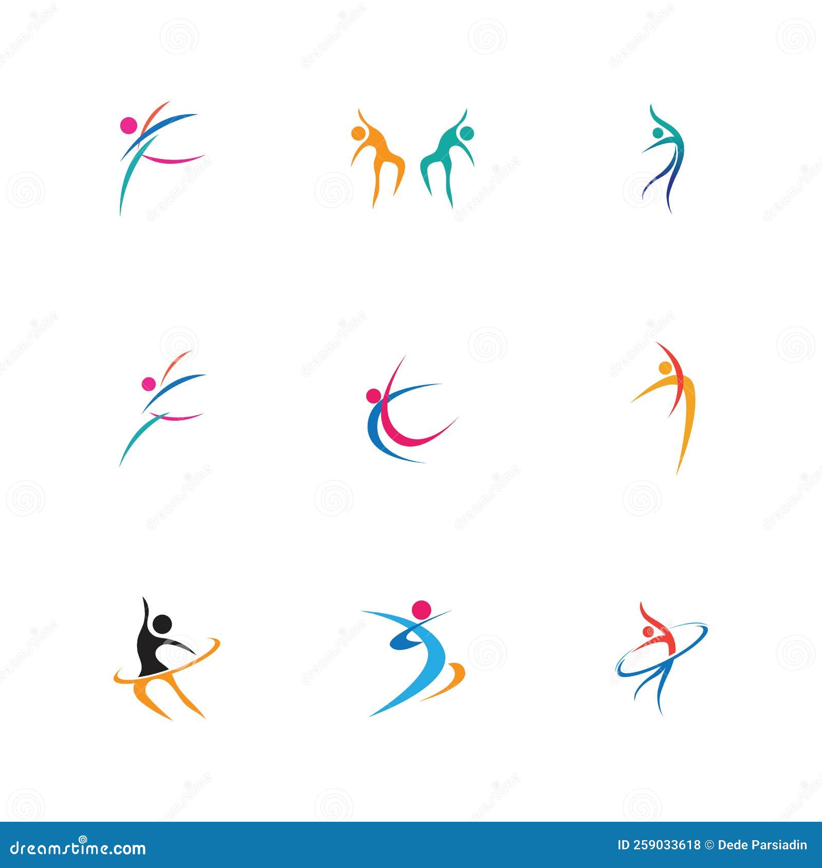Dance Logo Vector Design Symbol Stock Vector - Illustration of logo ...