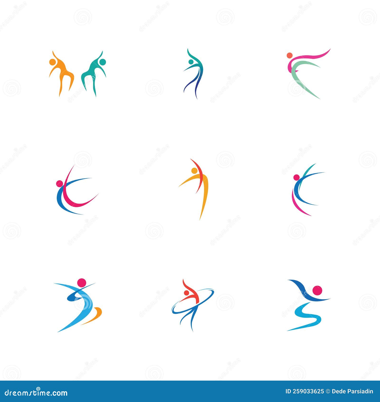 Dance Logo Vector Design Symbol Stock Vector - Illustration of party ...