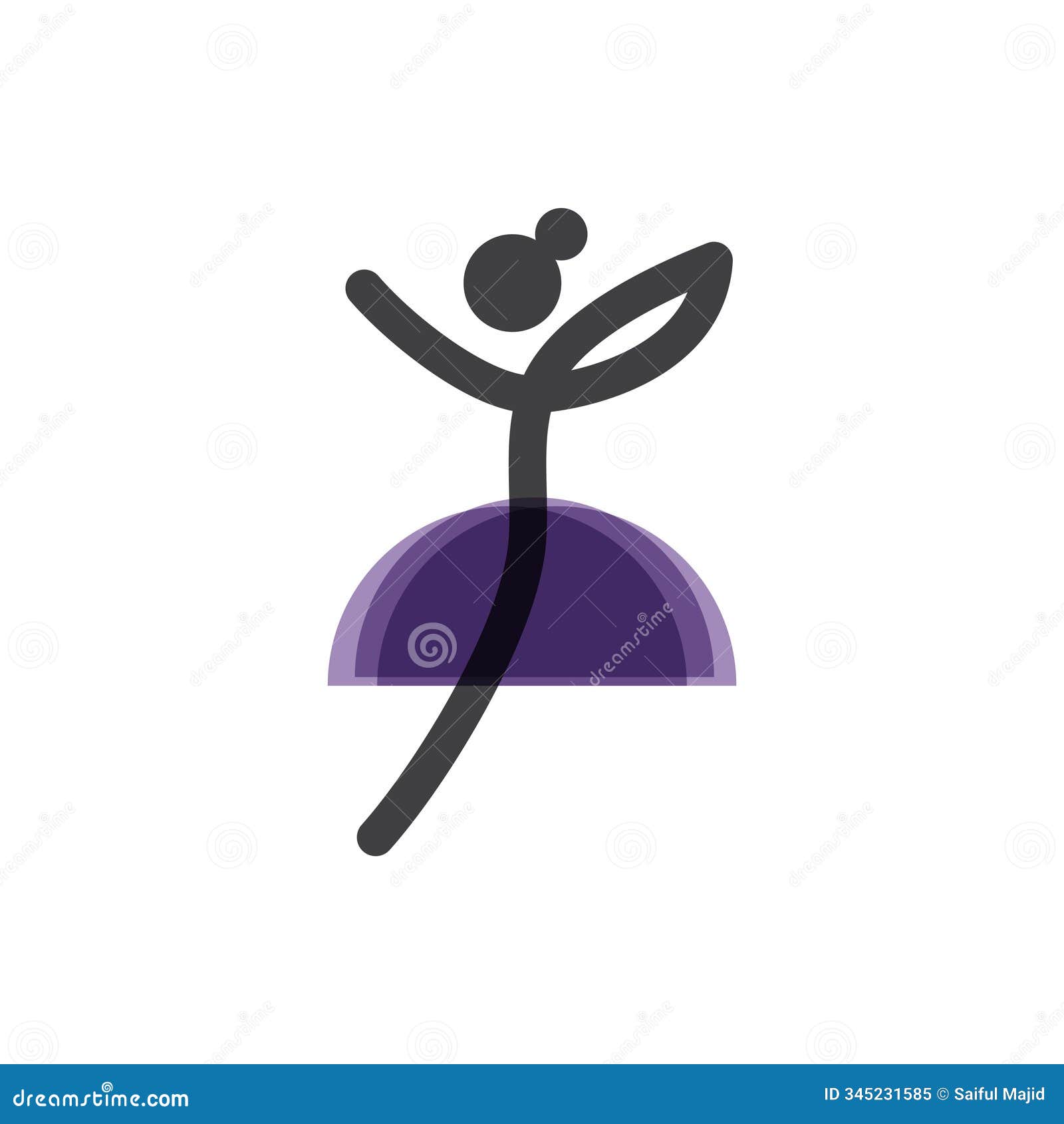 Dance Logo Template Icon stock vector. Illustration of healthy - 345231585
