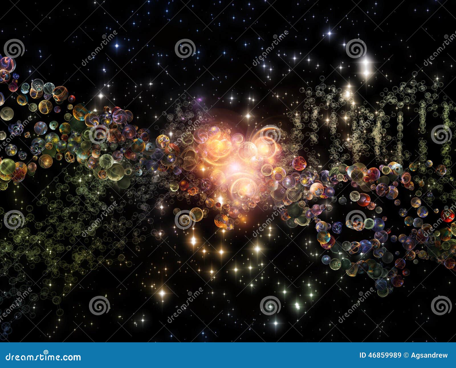 Dance of Microcosm stock illustration. Illustration of force - 46859989