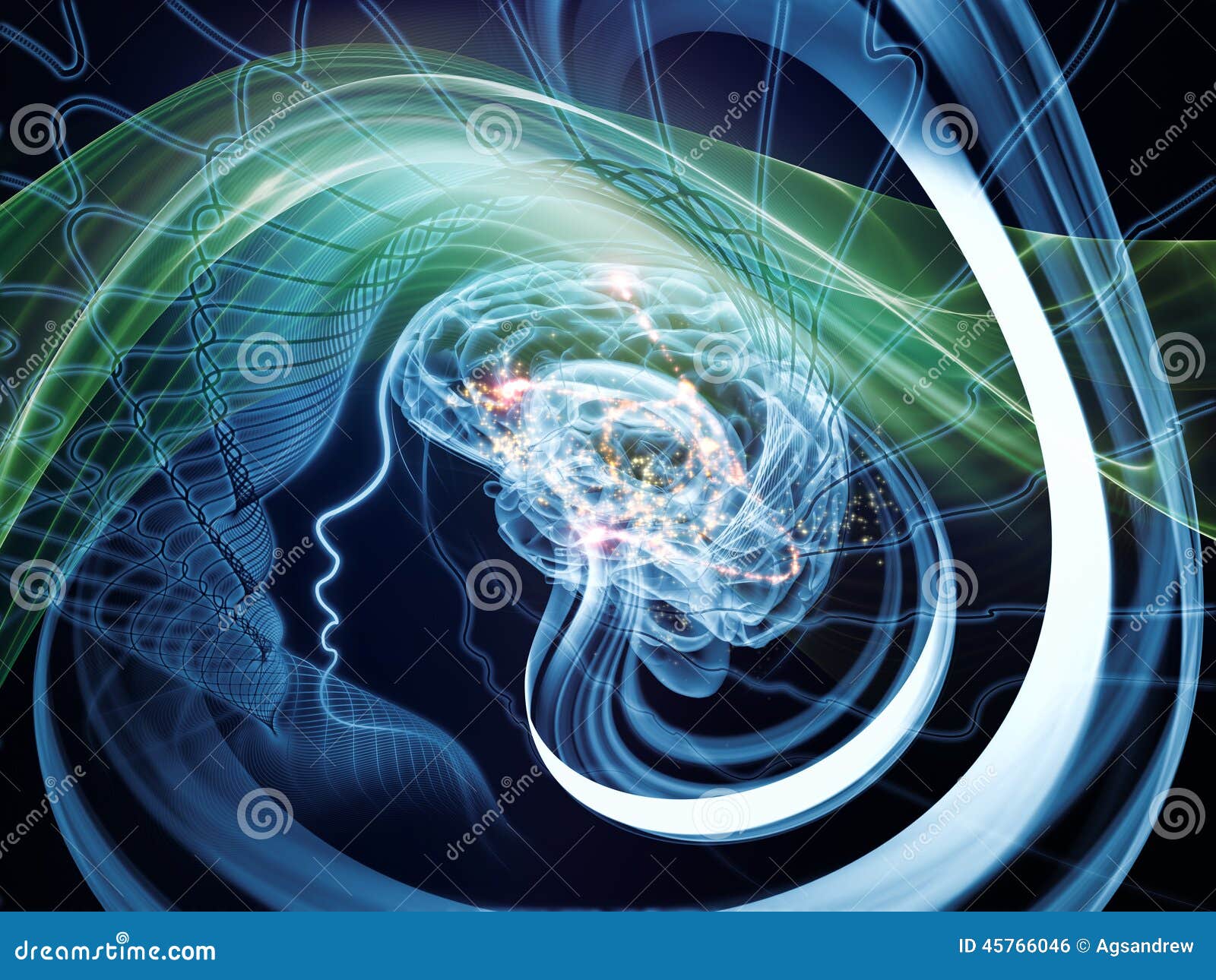 Dance of the Mind stock illustration. Illustration of effect - 45766046