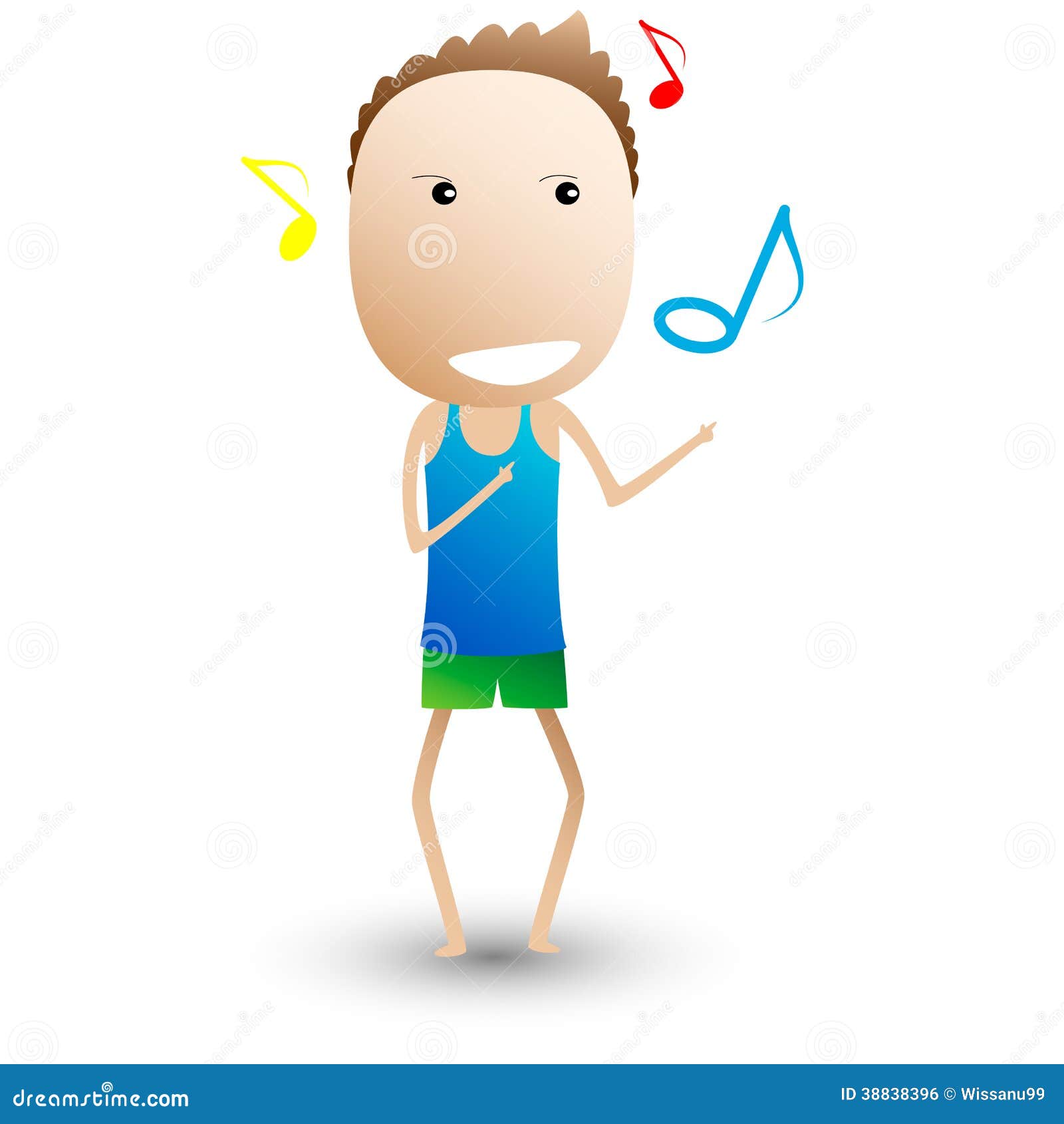 Dance, Musical Composition. Funny Cartoon Stock Vector - Illustration ...