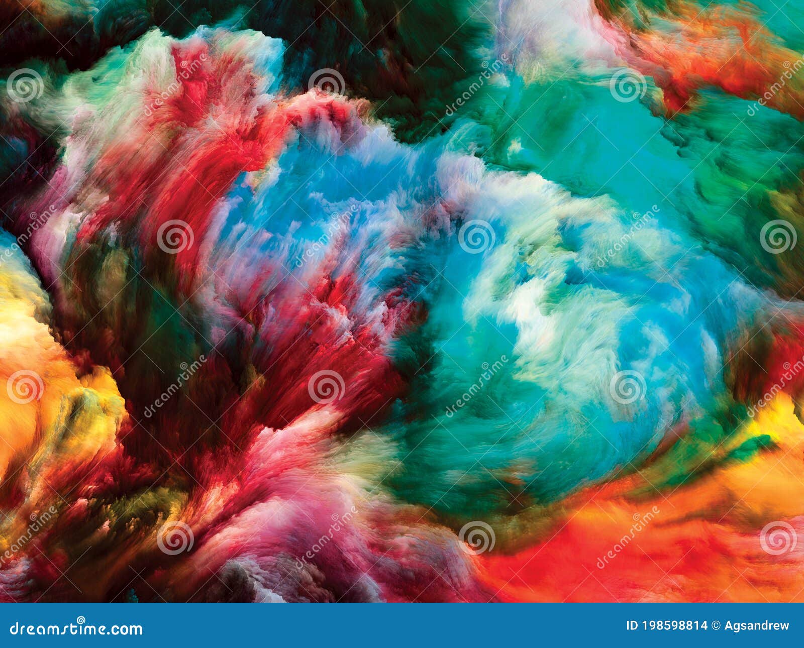 Dance of Paint Flow stock illustration. Illustration of beautiful ...